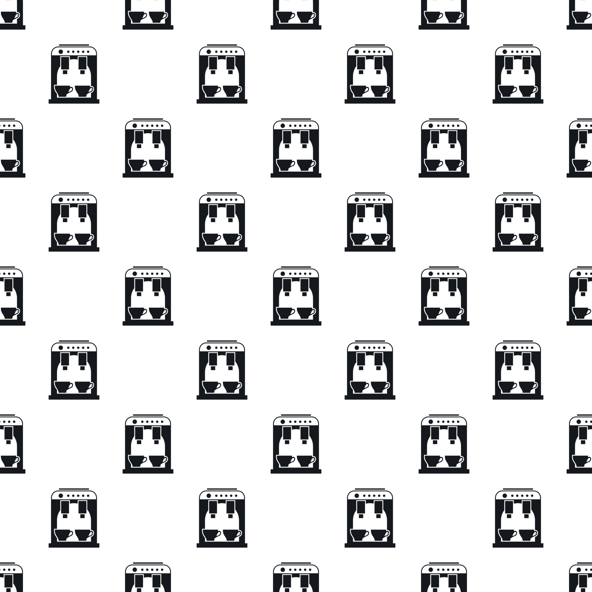 Coffee Machine Pattern Simple Style 14864903 Vector Art At Vecteezy