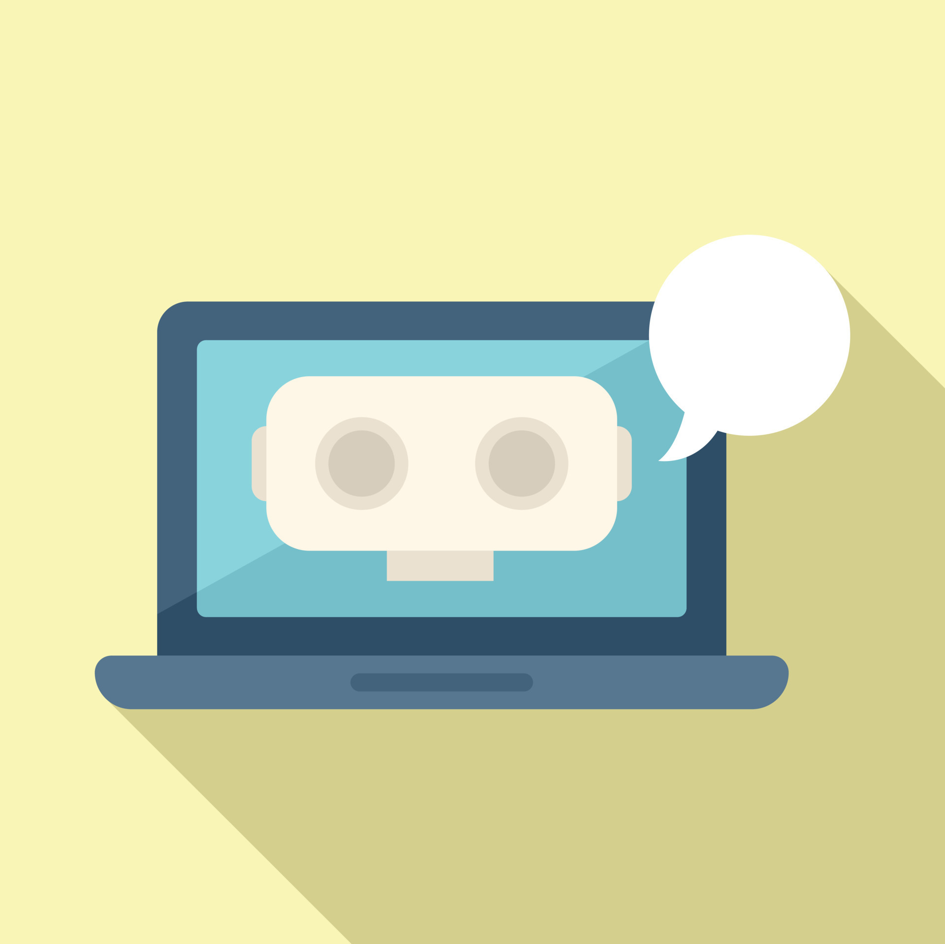 Laptop bot icon flat vector. Office service 14865355 Vector Art at Vecteezy Laptop bot icon flat vector. Office service 14865355 Vector Art at Vecteezy