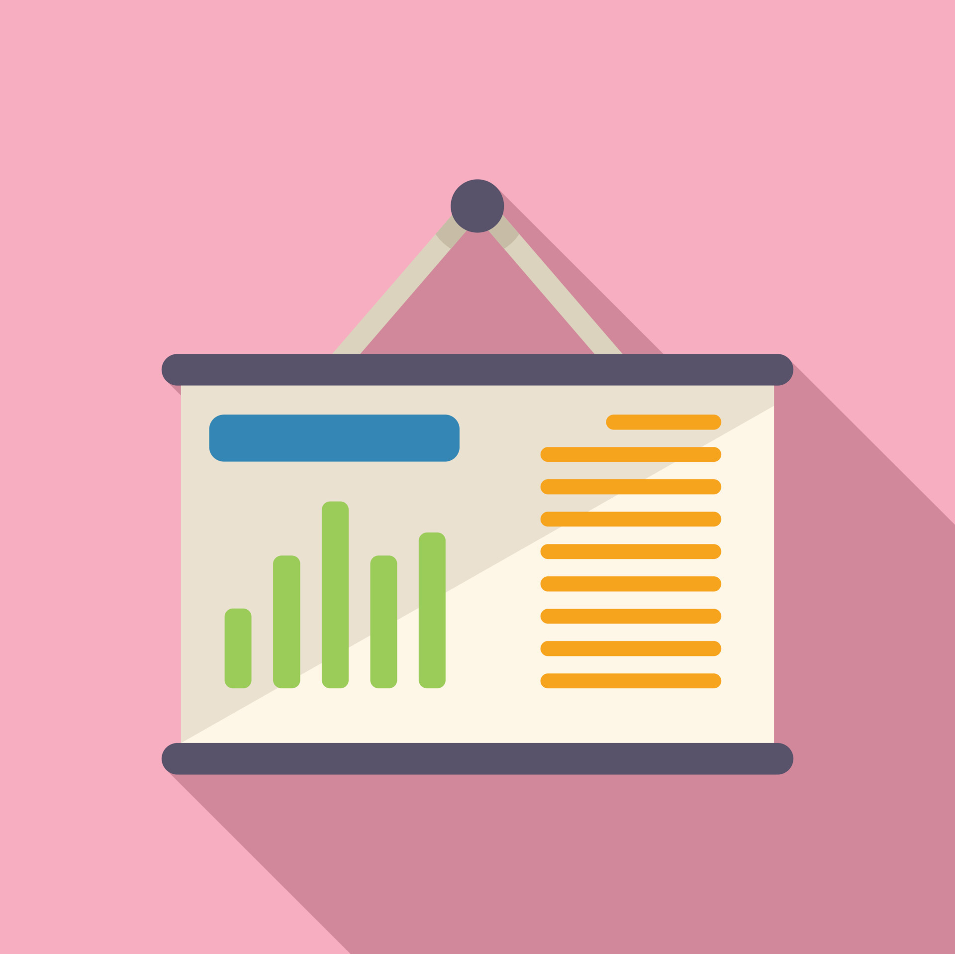 Banner Report Icon Flat Vector Business Document 14865376 Vector Art