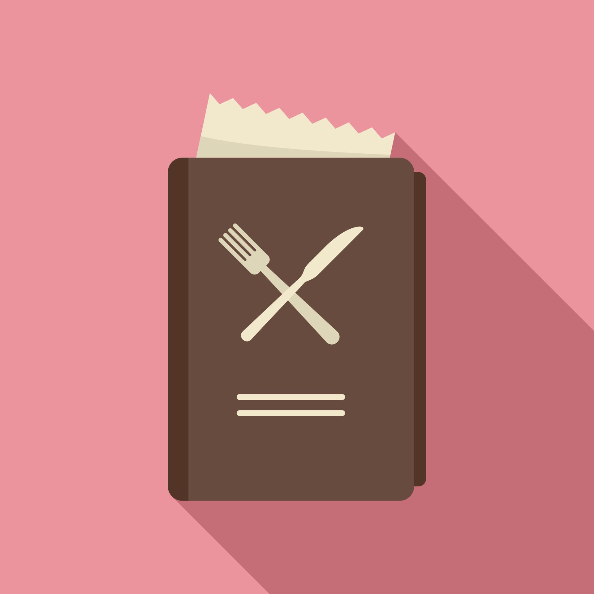 Restaurant menu icon flat vector. Food cafe 14865392 Vector Art at Vecteezy