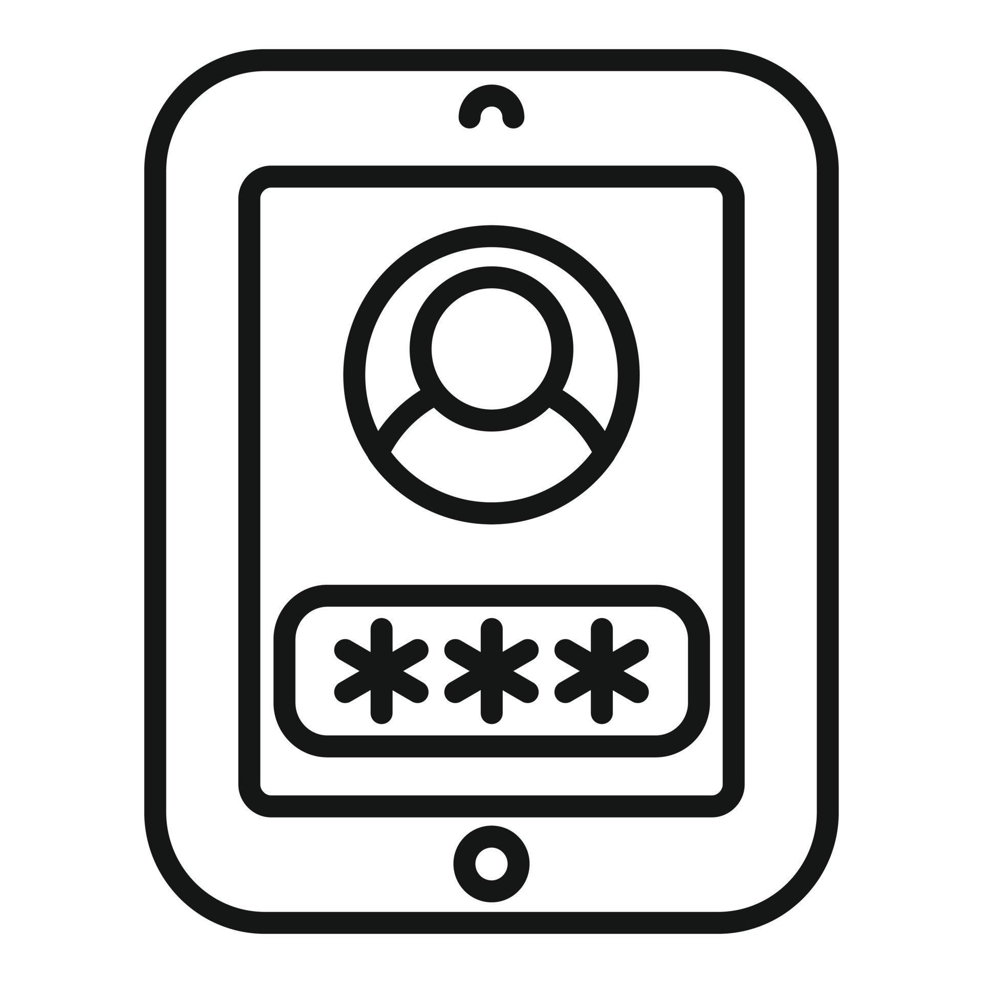 Tablet Password Icon Outline Vector Data Privacy 14865788 Vector Art