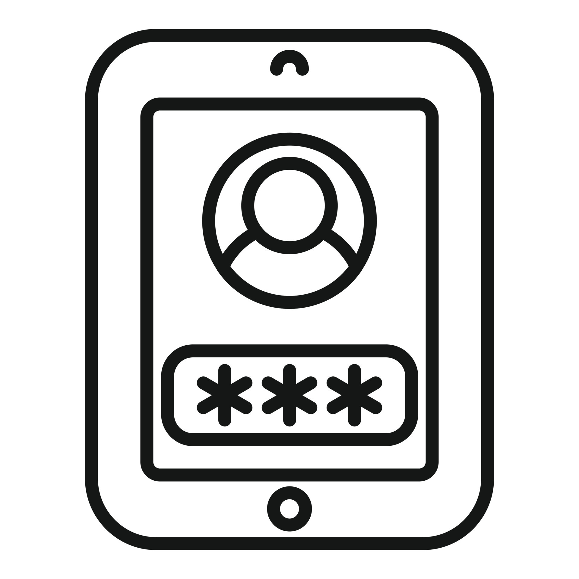 Tablet Password Icon Outline Vector Data Privacy 14865788 Vector Art