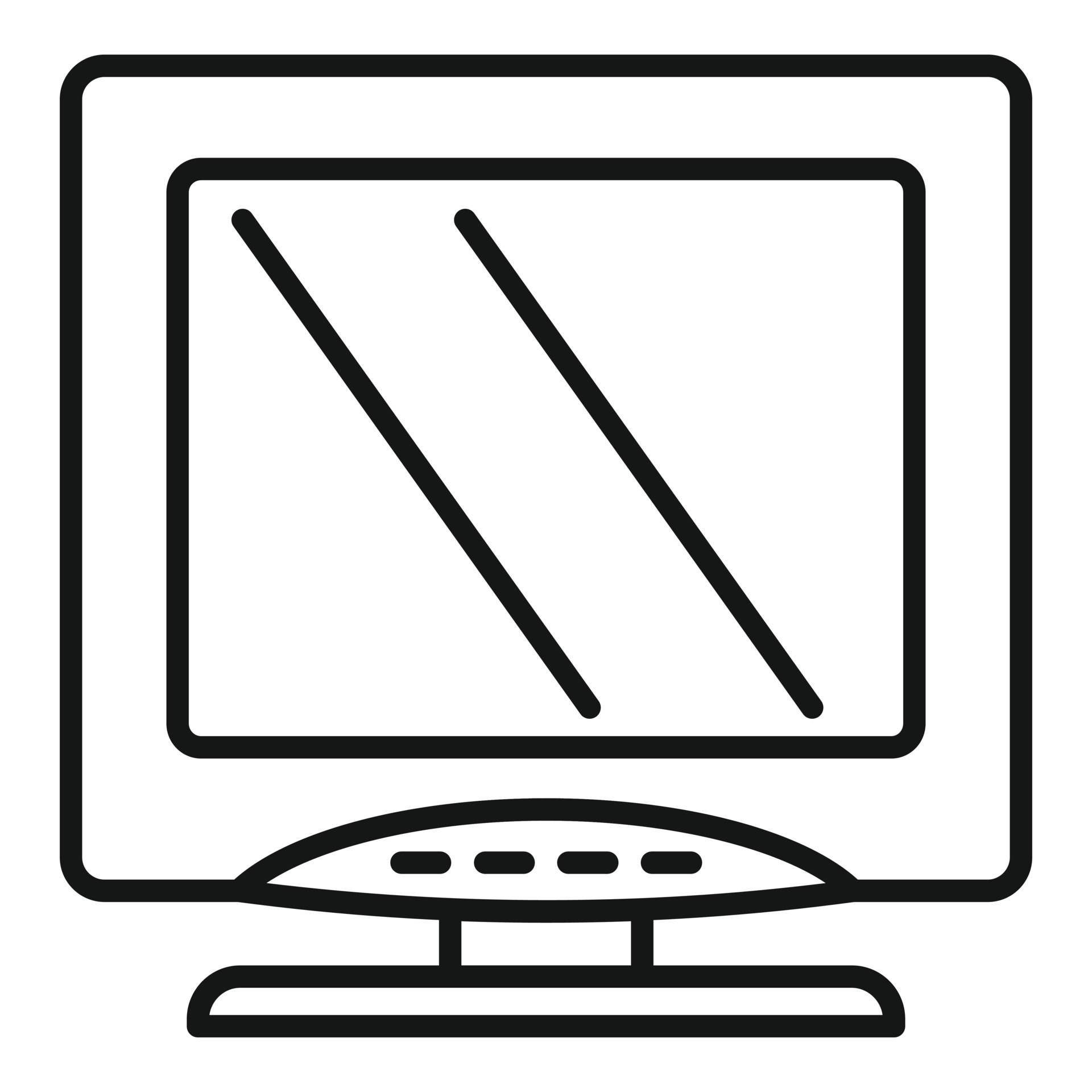 Monitor Technology Icon Outline Vector Computer Screen 14865803 Vector