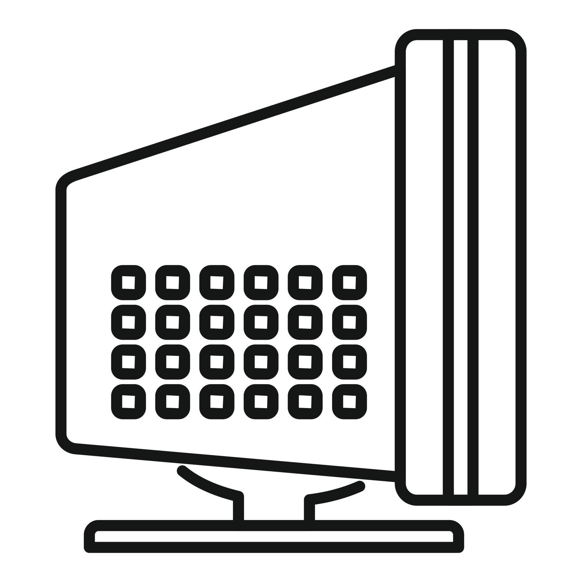 Monitor icon outline vector. Computer display 14865830 Vector Art at Vecteezy