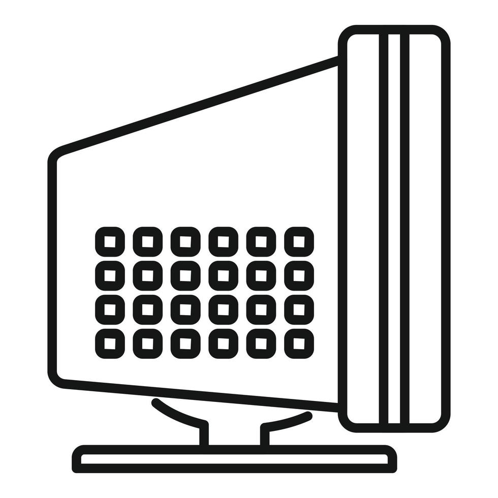 Monitor icon outline vector. Computer display 14865830 Vector Art at Vecteezy