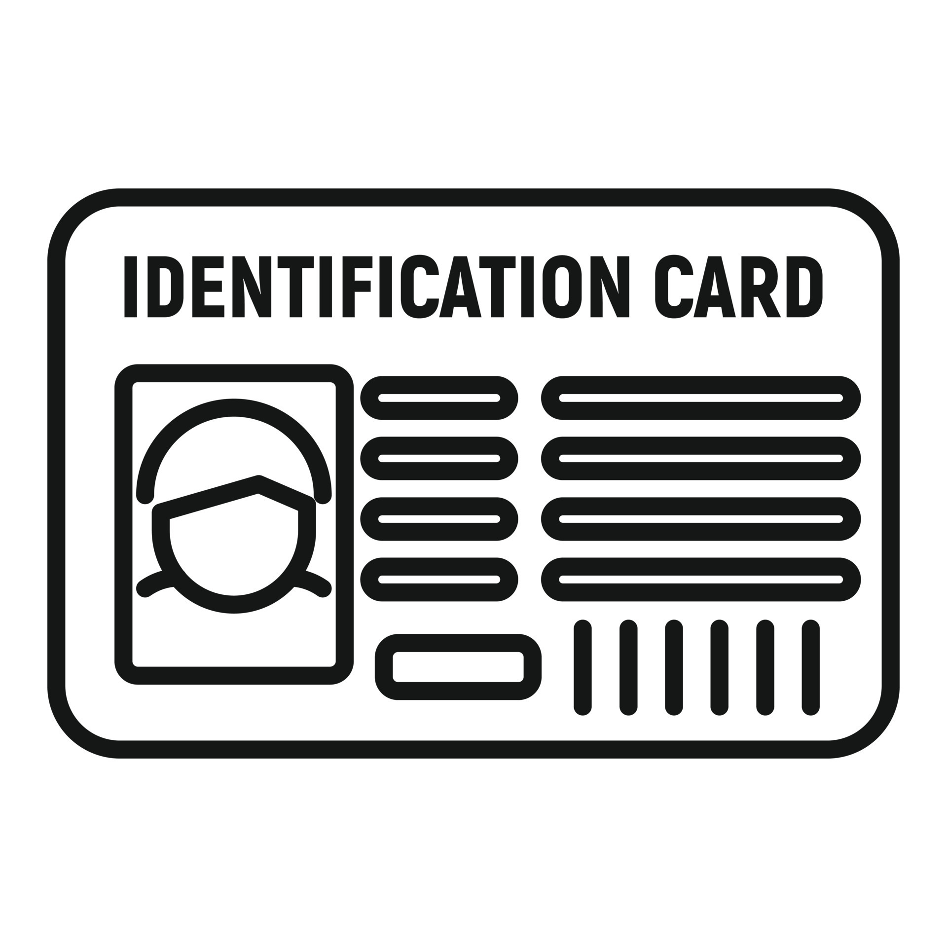 Identification card icon outline vector. Id name 14866603 Vector Art at ...