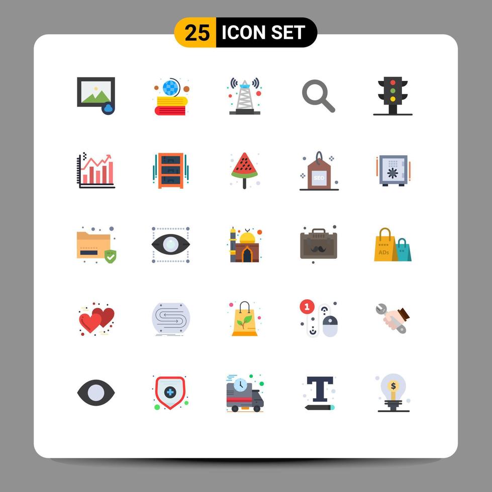 Stock Vector Icon Pack of 25 Line Signs and Symbols for analysis ...