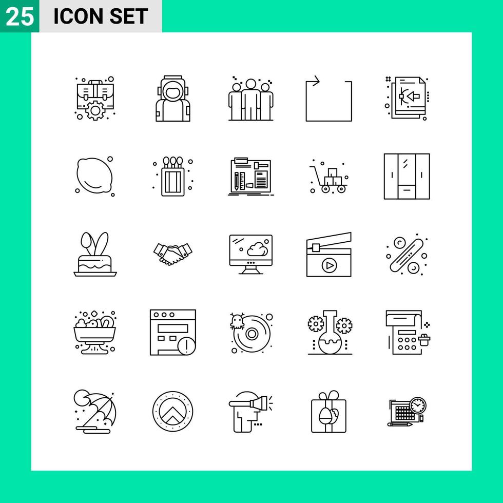 Pack Of 25 Line Style Icon Set Outline Symbols For Print Creative