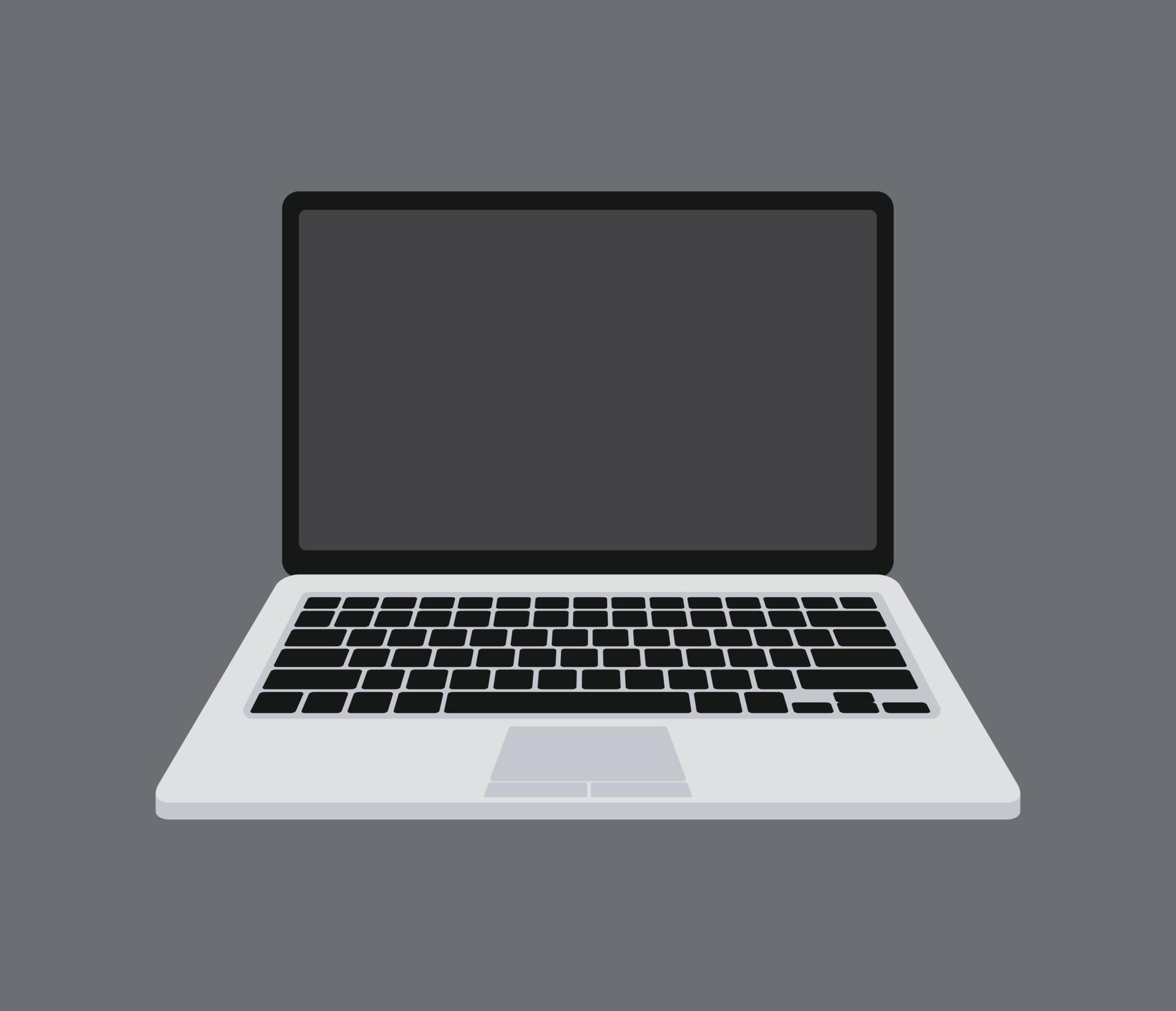 WVector illustration of Laptop system error warning. Virus attention ...