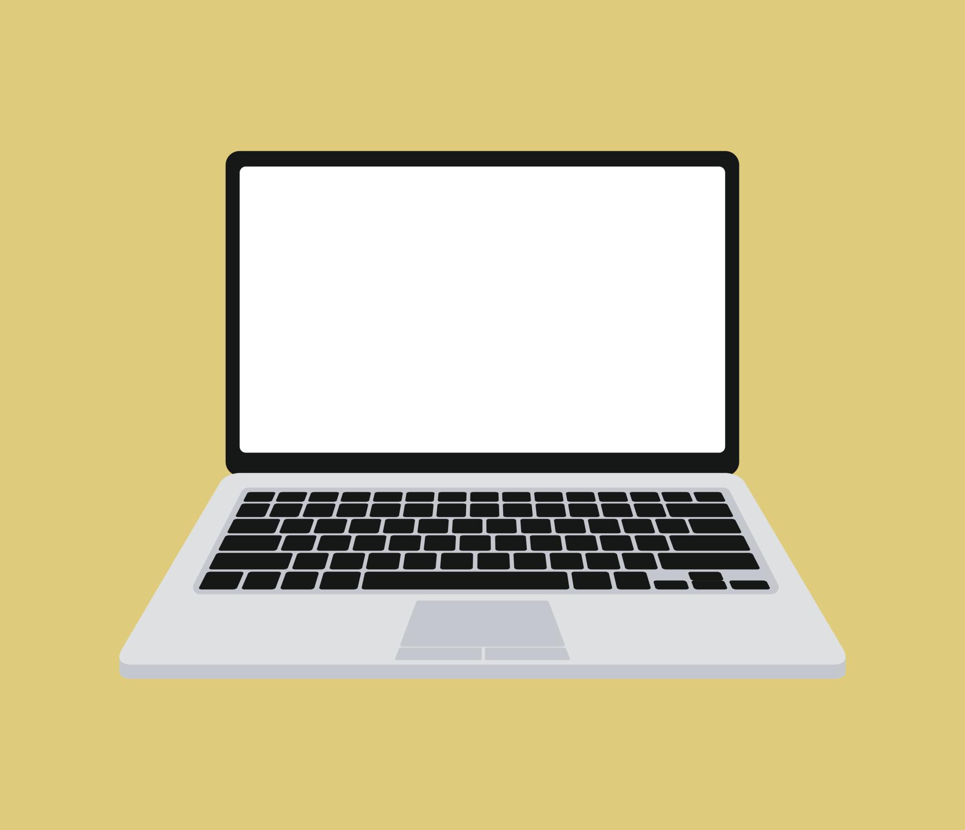 Vector Illustration Of Laptop System Error Warning Virus Attention Hacker Attack And Web