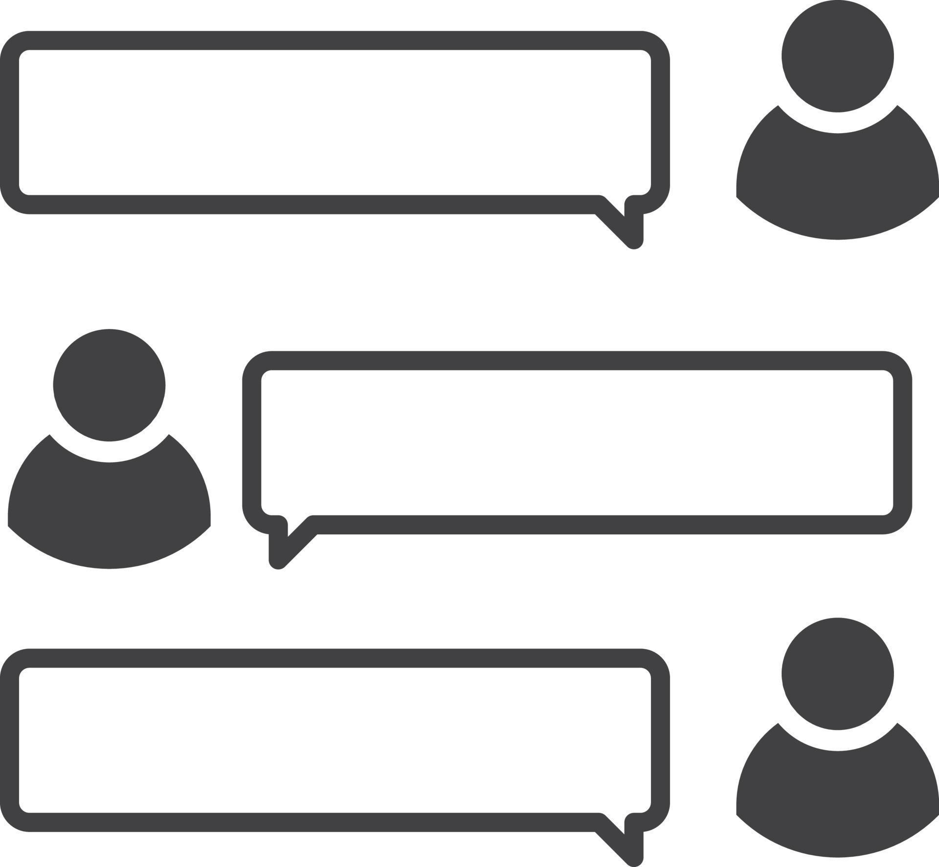 Message Boxes And Chats Illustration In Minimal Style 14869189 Vector Art At Vecteezy