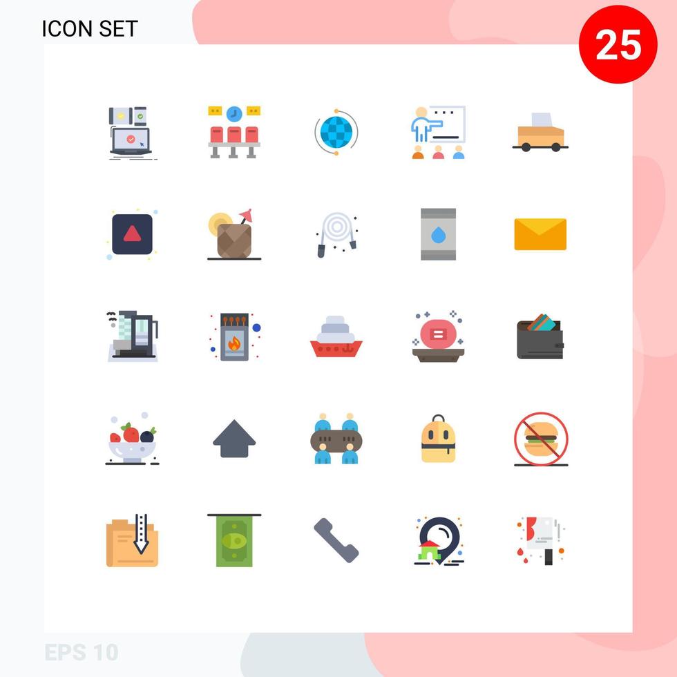 Stock Vector Icon Pack of 25 Line Signs and Symbols for education world ...