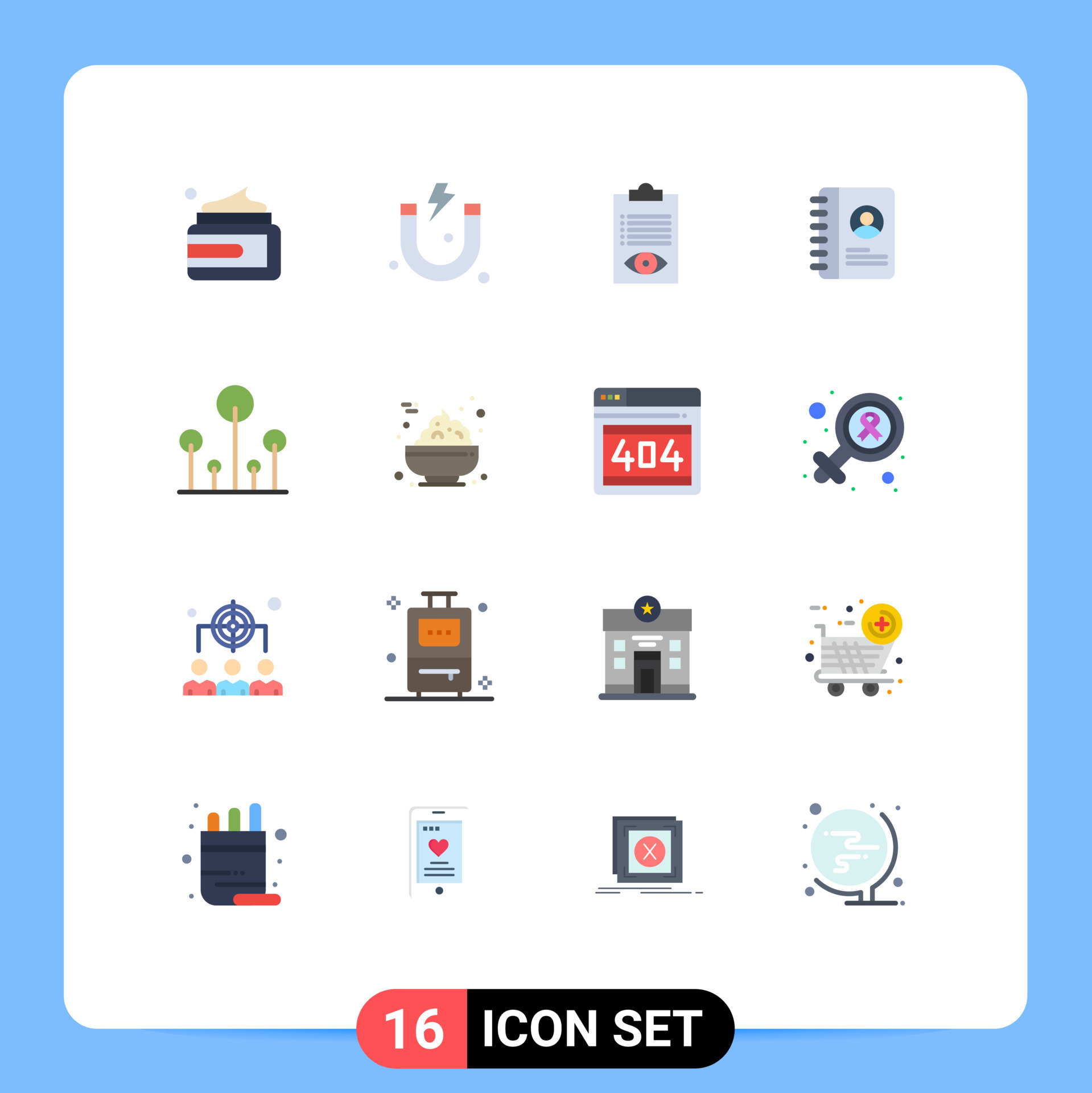 16 Universal Flat Colors Set For Web And Mobile Applications Nature Forest Delivery User Book