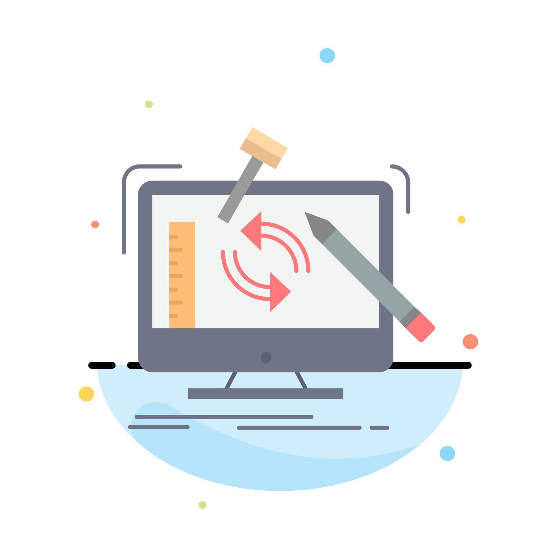 engineering project tools workshop processing Flat Color Icon Vector 14871691 Vector Art at Vecteezy