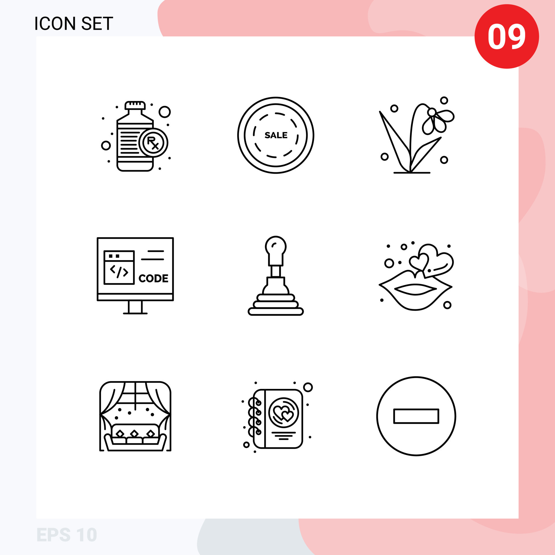 Universal Icon Symbols Group Of 9 Modern Outlines Of Car Develop Decoration Coding App Editable