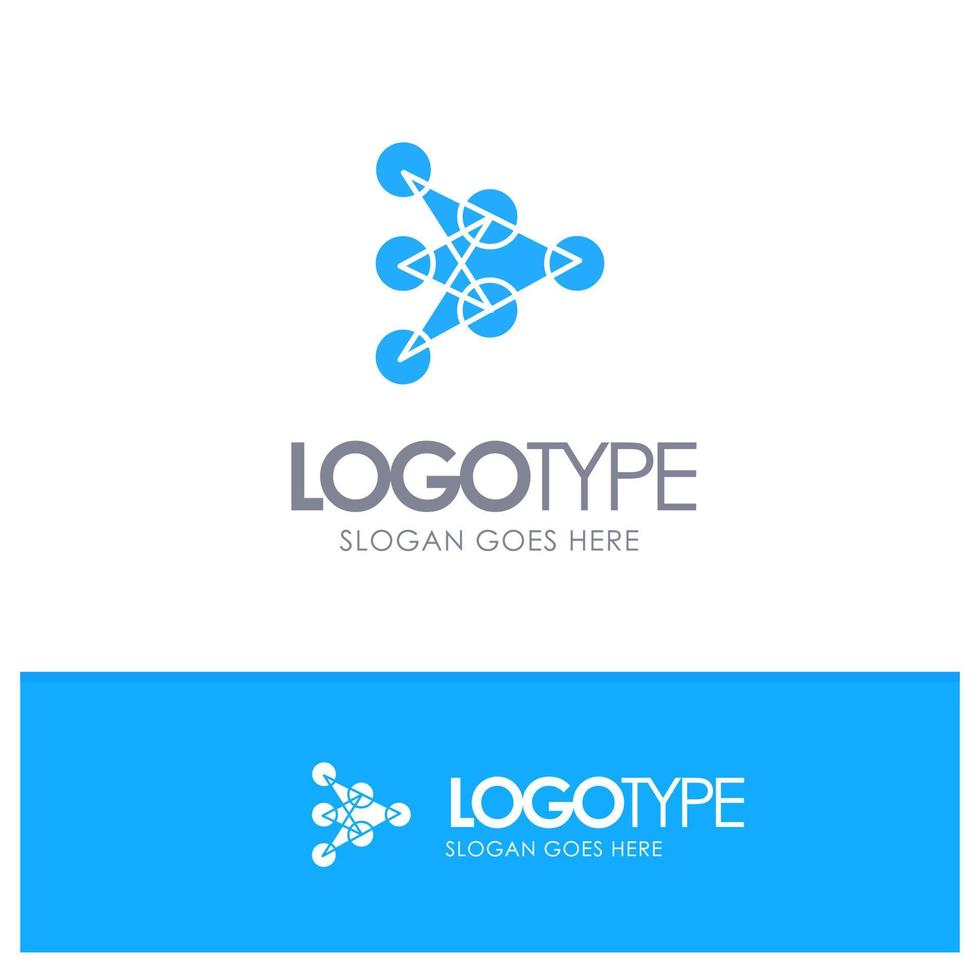 Learning Deep Algorithm Data Blue Solid Logo With Place For Tagline