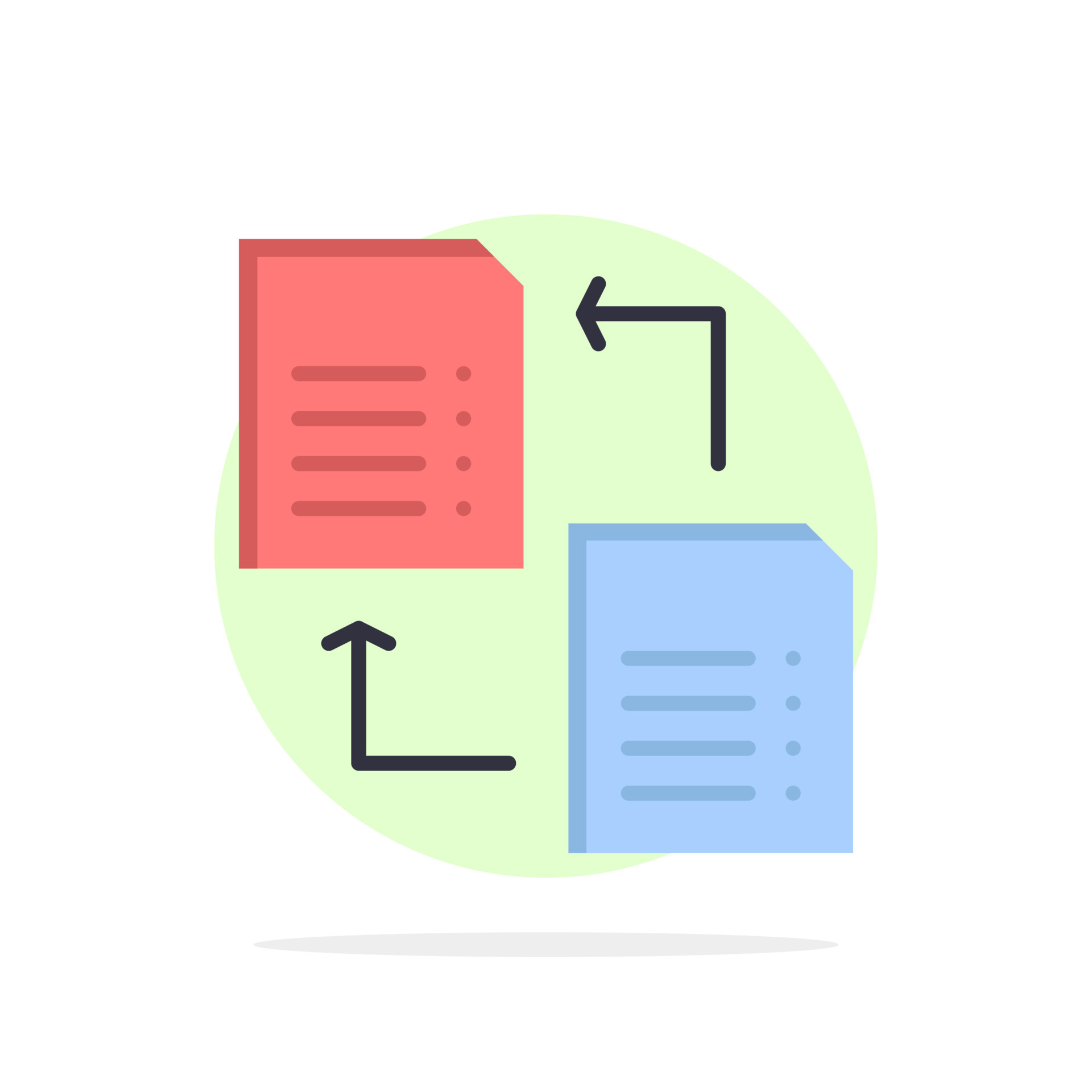 Data File Share Science Abstract Circle Background Flat Color Icon
