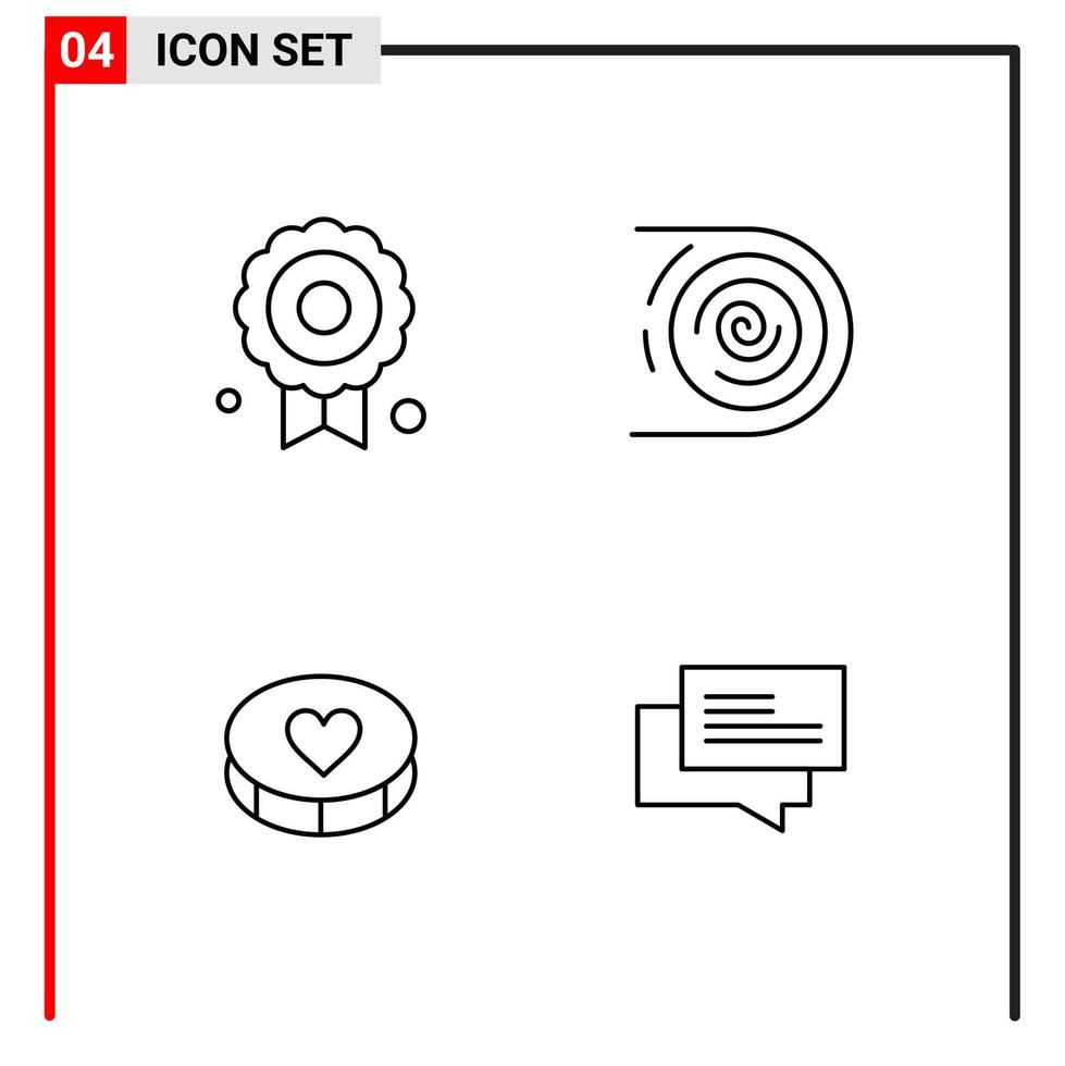 4 General Icons For Website Design Print And Mobile Apps 4 Outline Symbols Signs Isolated On