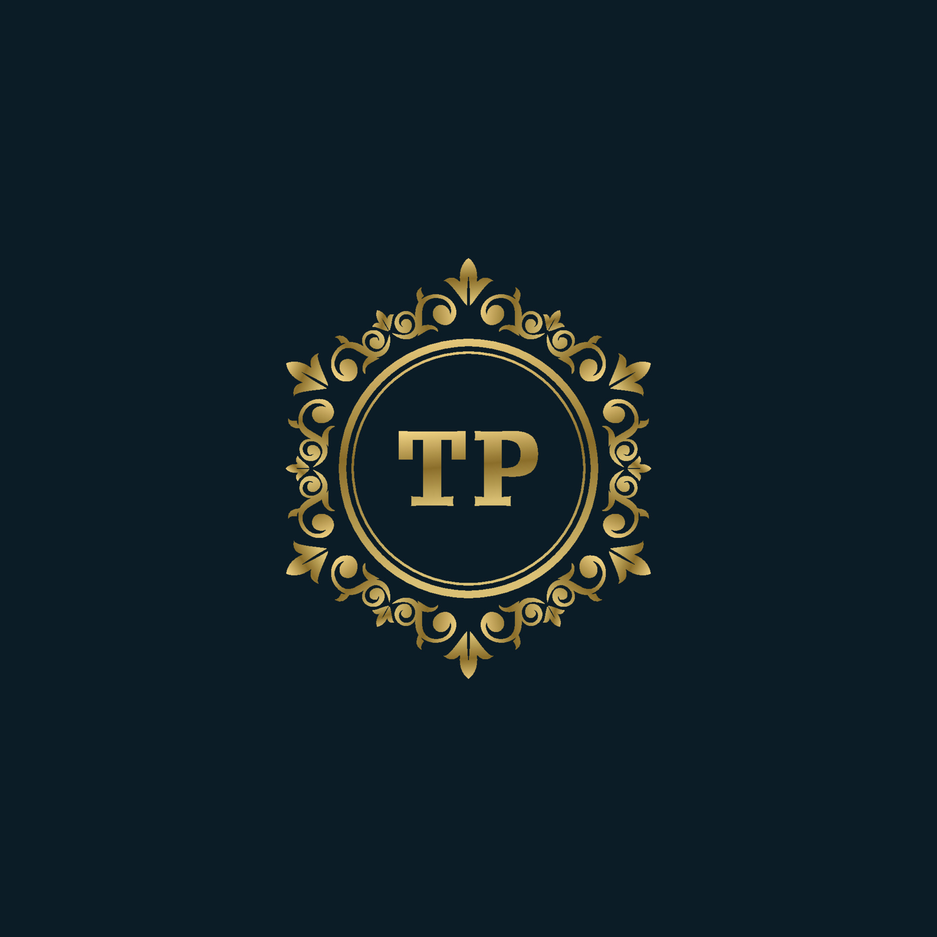logotipo de letra tp con plantilla de oro de lujo. plantilla de vector ... logotipo de letra tp con plantilla de oro de lujo. plantilla de vector ...