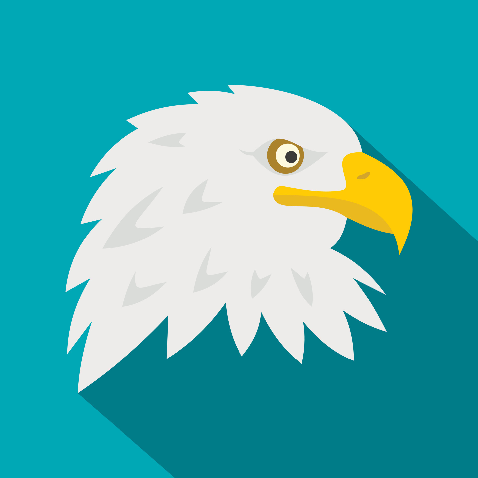 Eagle icon , flat style 14873910 Vector Art at Vecteezy