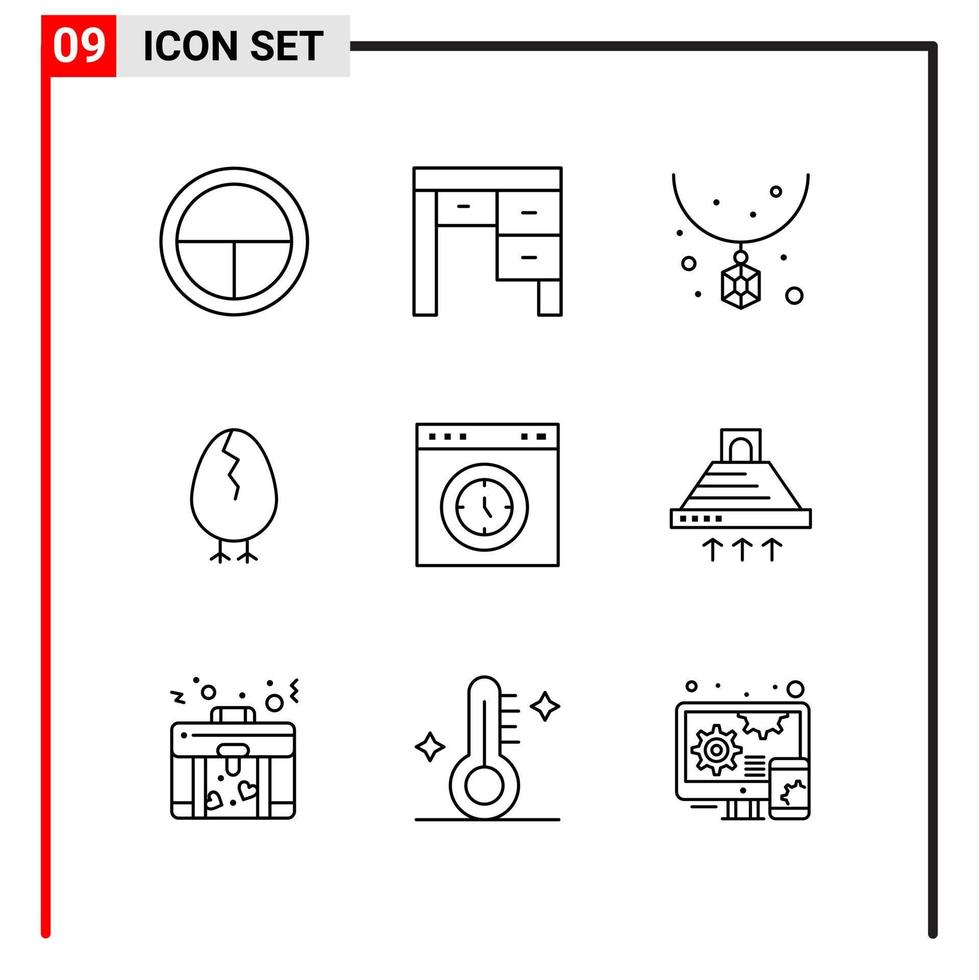 9 General Icons For Website Design Print And Mobile Apps 9 Outline Symbols Signs Isolated On