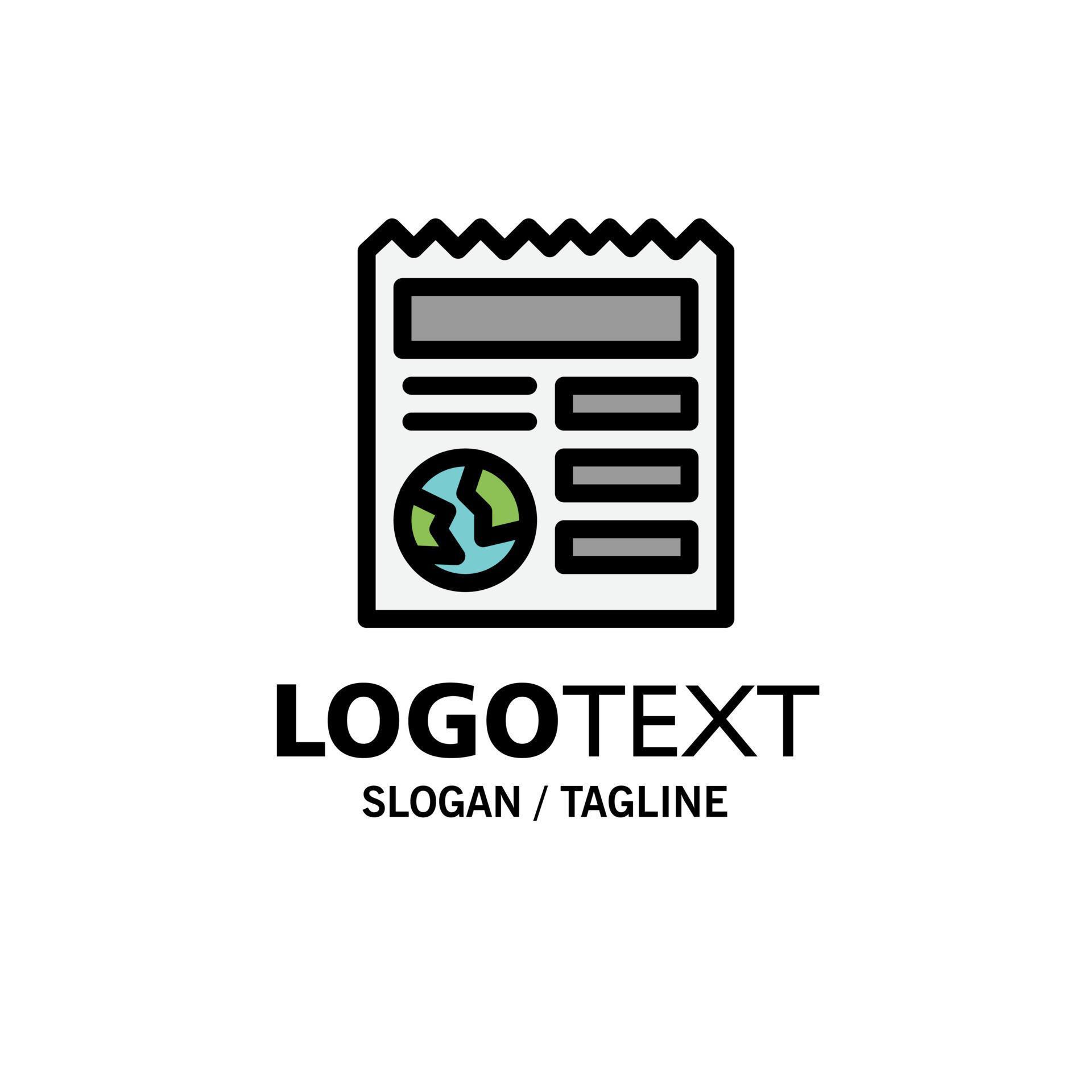 Basic Document Globe Ui Business Logo Template Flat Color 14875044 Vector Art At Vecteezy