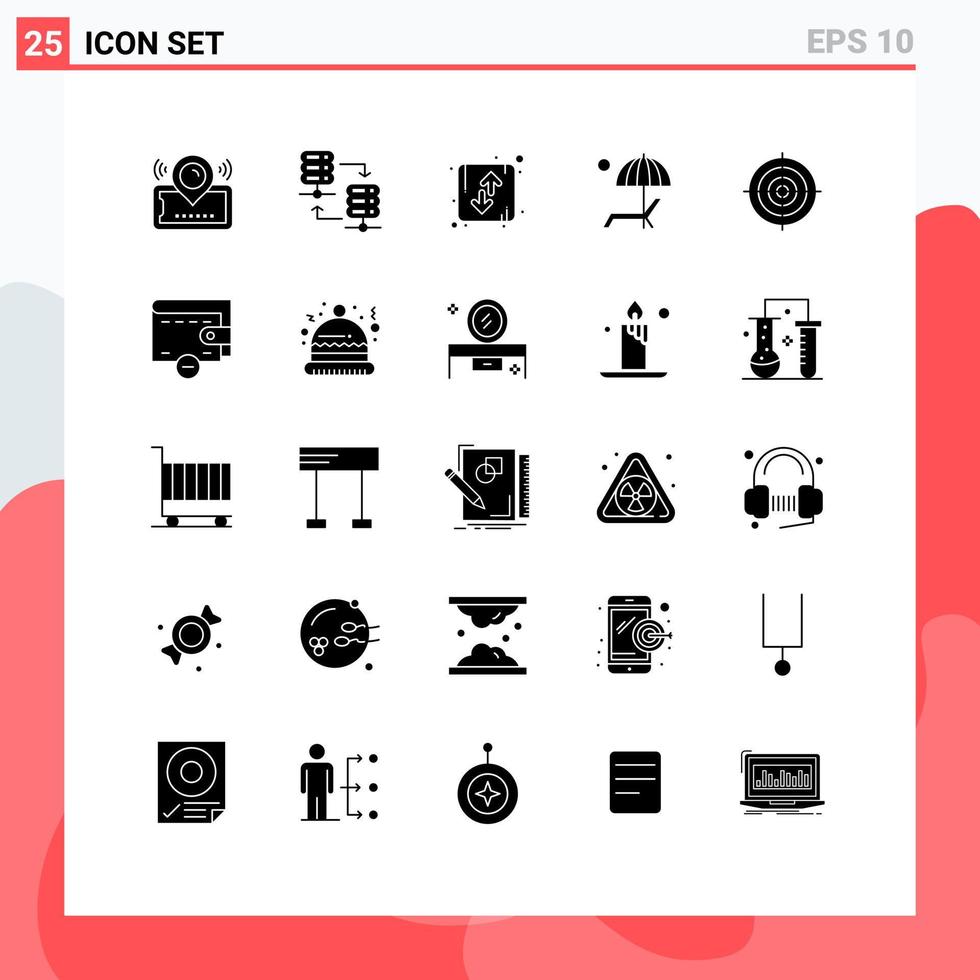 conjunto de pictogramas de 25 glifos sólidos simples de disfrutar de ... conjunto de pictogramas de 25 glifos sólidos simples de disfrutar de ...