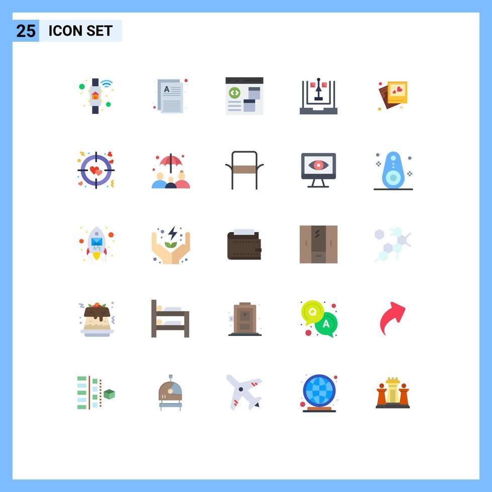 Set Of 25 Vector Flat Colors On Grid For Flowchart Develop Pages Coding Develop Editable Vector