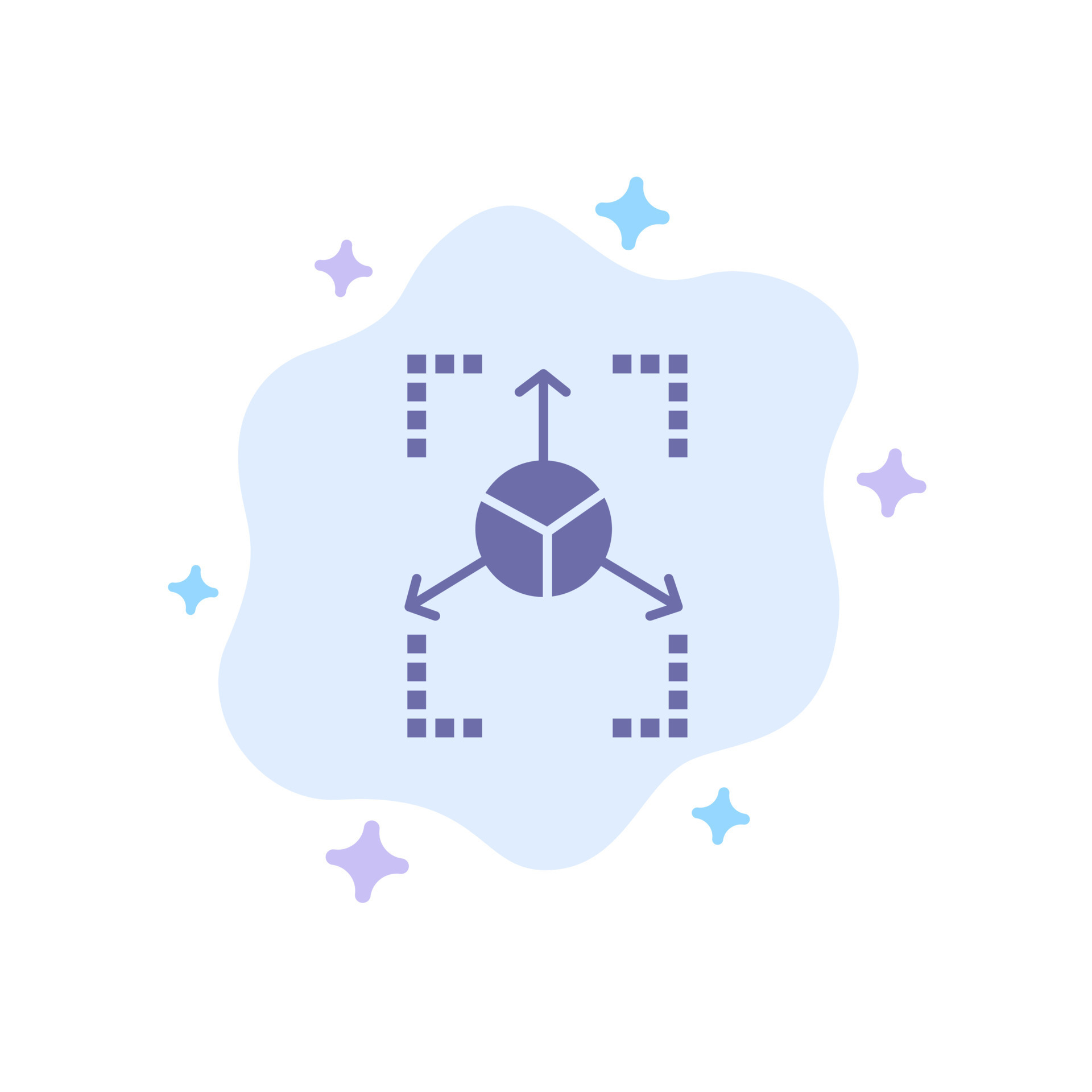 Prototype Grid Database Chart Blue Icon On Abstract Cloud Background