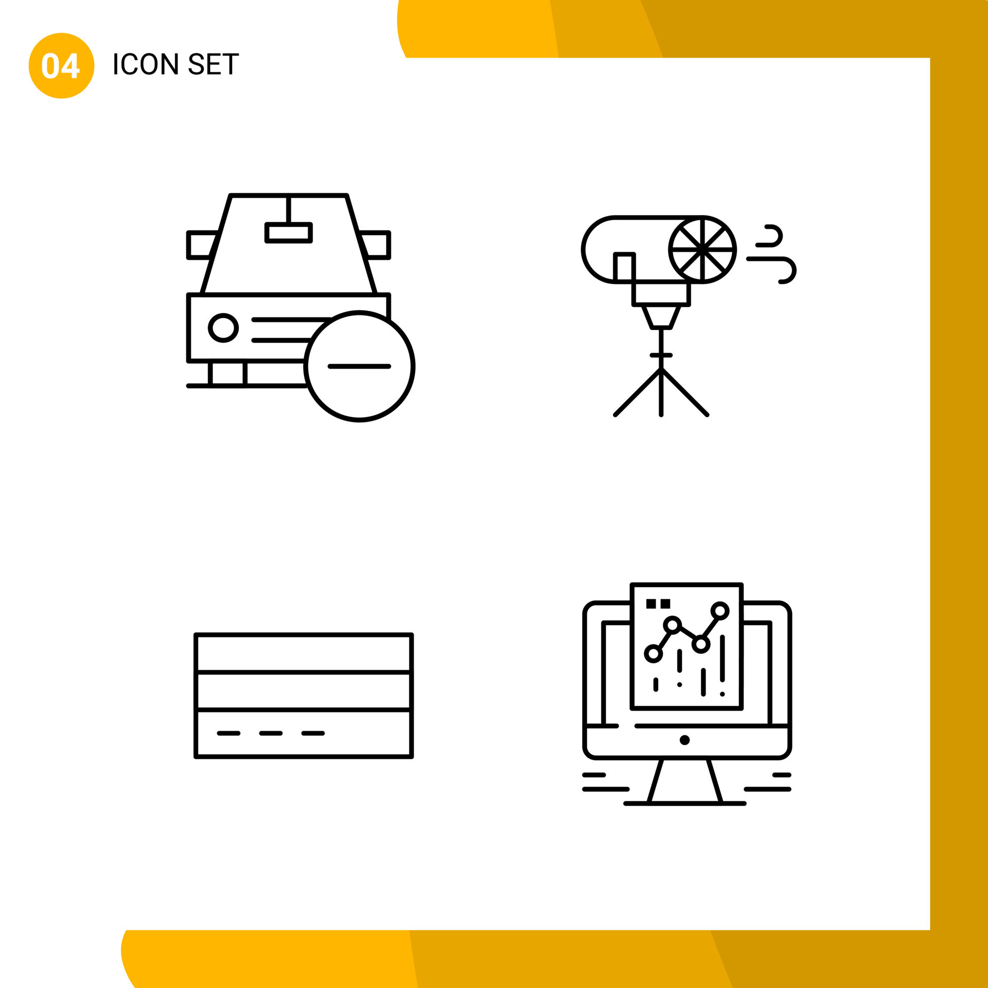 4 Icon Set. Line Style Icon Pack. Outline Symbols isolated on White ... 4 Icon Set. Line Style Icon Pack. Outline Symbols isolated on White ...