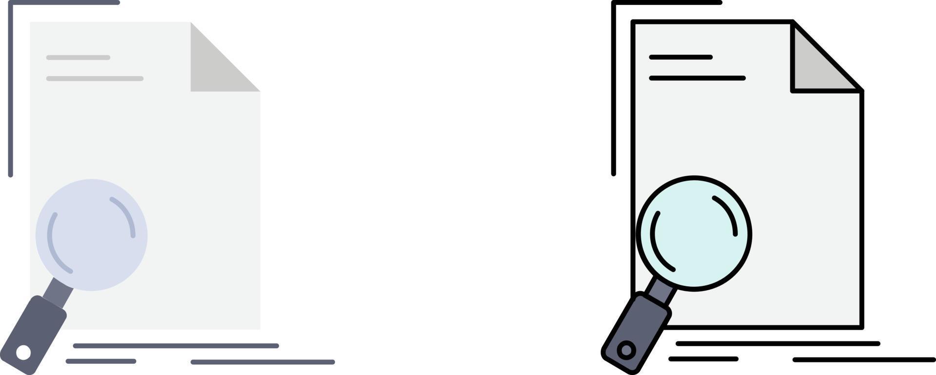 Analysis Document File Find Page Flat Color Icon Vector 14887887 Vector