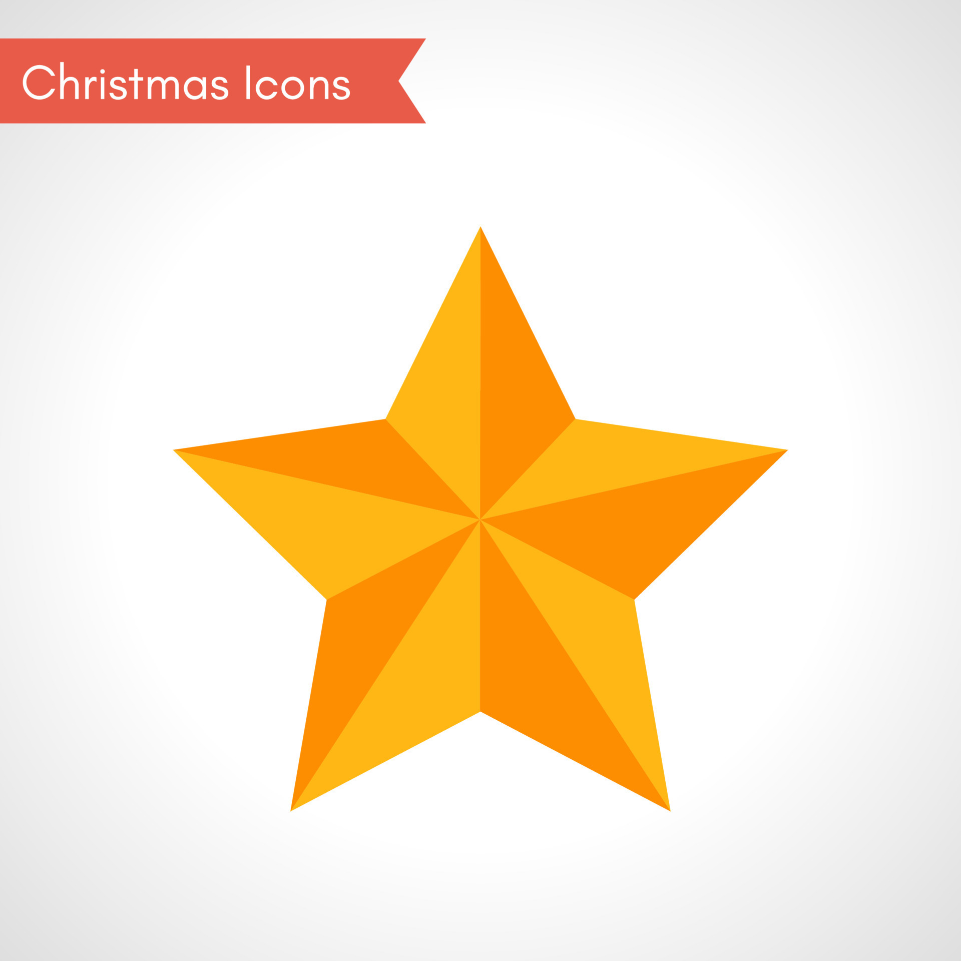 Yellow Christmas Star. Christmas Icon. Vector illustration 14889675 ...