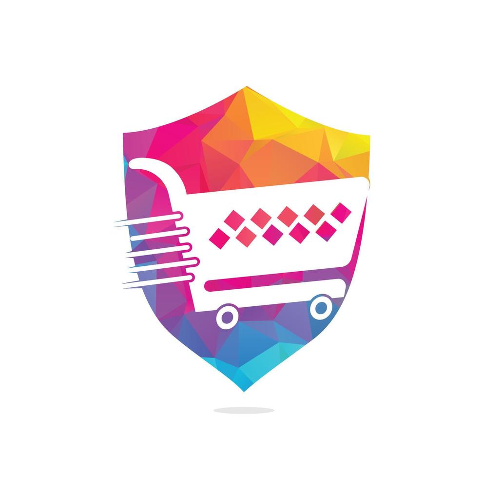 Shopping cart vector logo design. Shopping logo design. On-line ... Shopping cart vector logo design. Shopping logo design. On-line ...