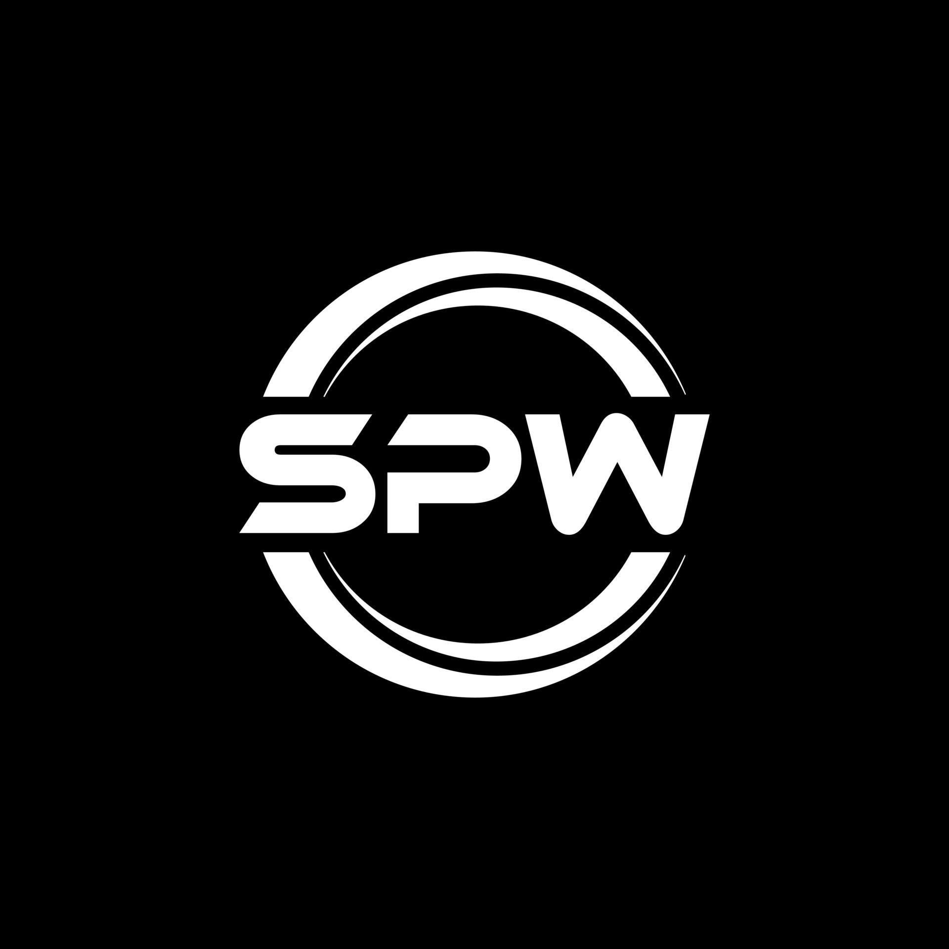 diseño del logotipo de la letra spw en la ilustración. logotipo vectorial, diseños de caligrafía ...