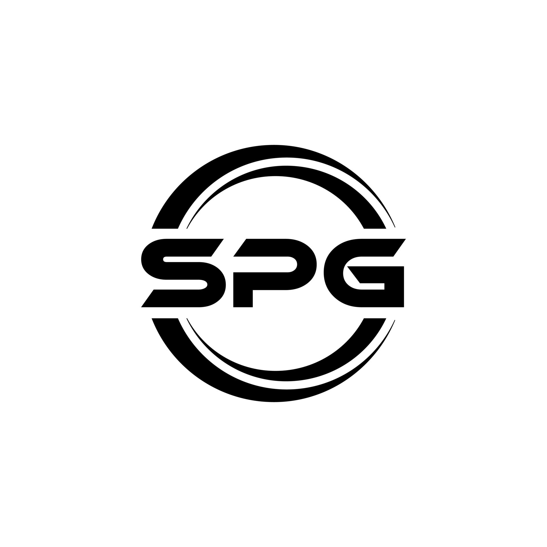 SPG letter logo design in illustration. Vector logo, calligraphy designs for logo, Poster ...