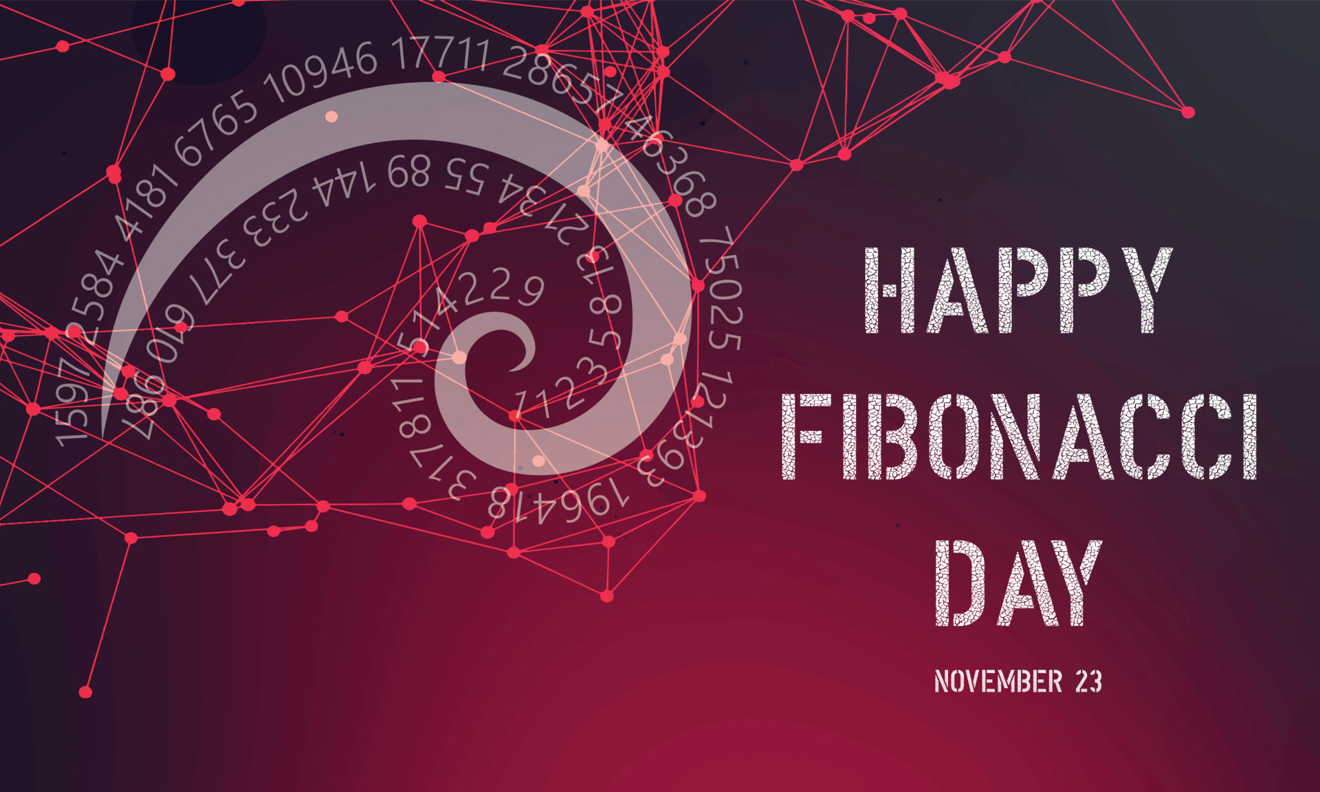 Happy Fibonacci Day. Digital Technology Background. 14890484 Vector Art ...