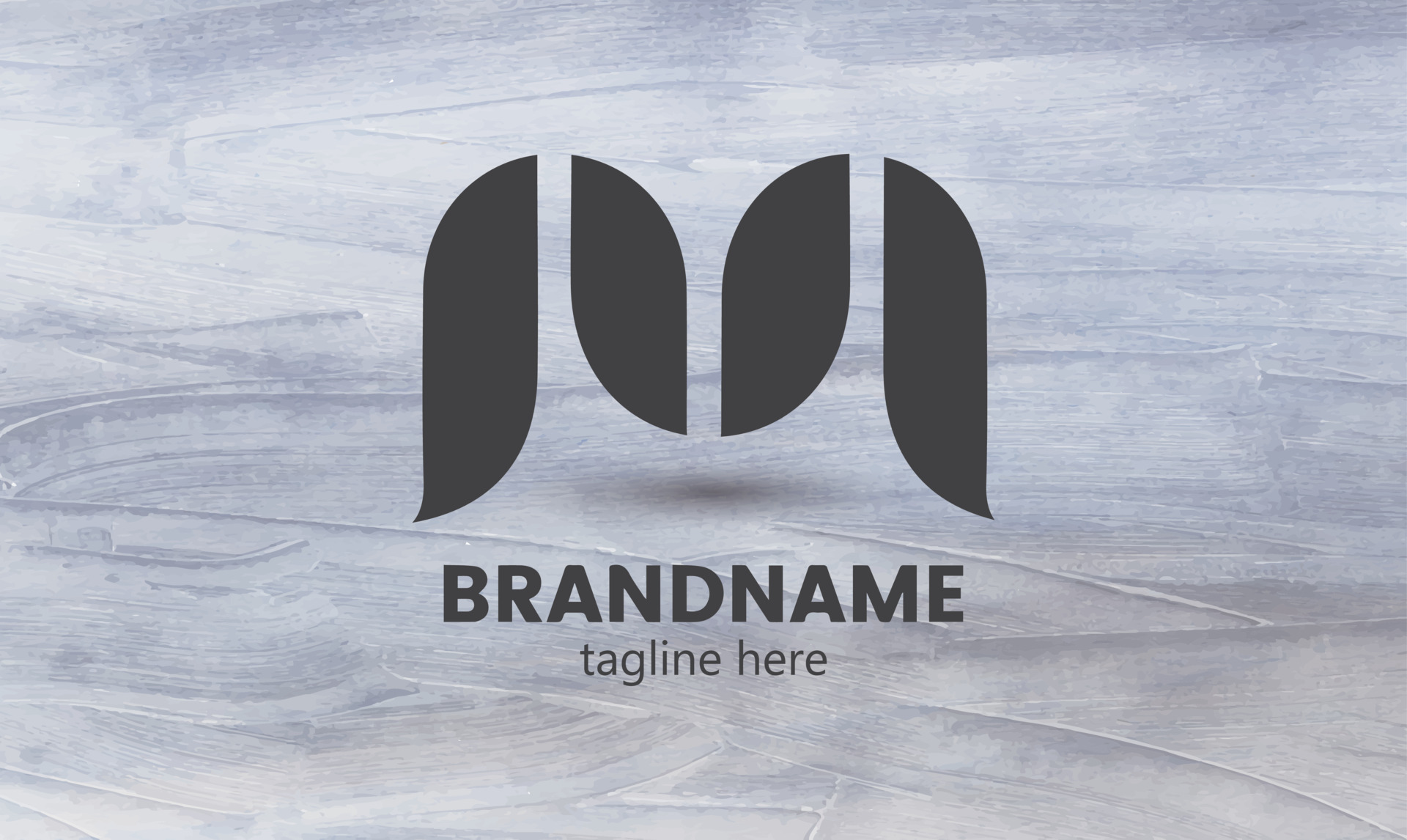 logotipo de vector de estilo de emblema de monograma mínimo de caligrafía de letra m ...