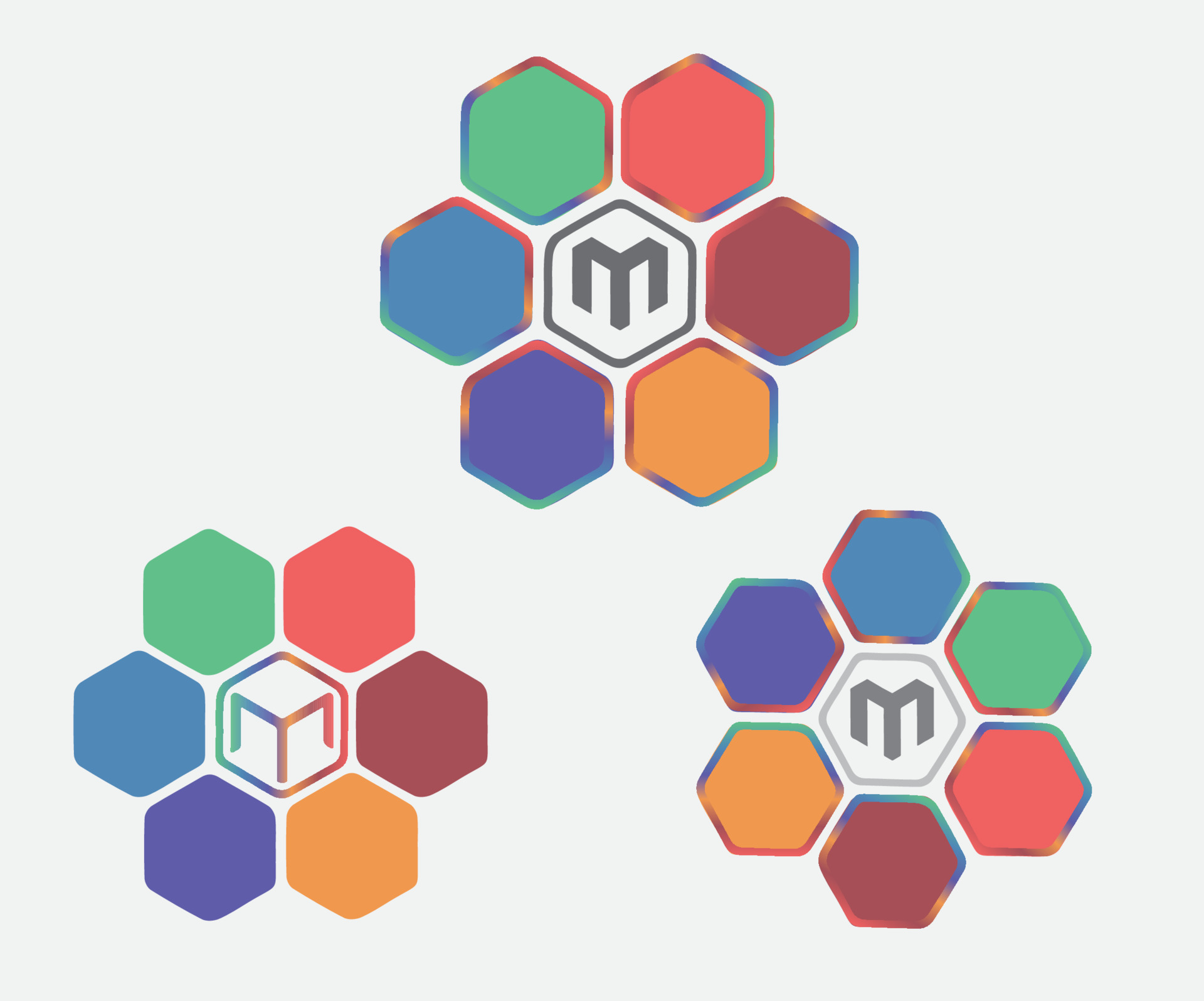 With the split hexagon multi color frame color, an outer honeycomb appearance and different ...