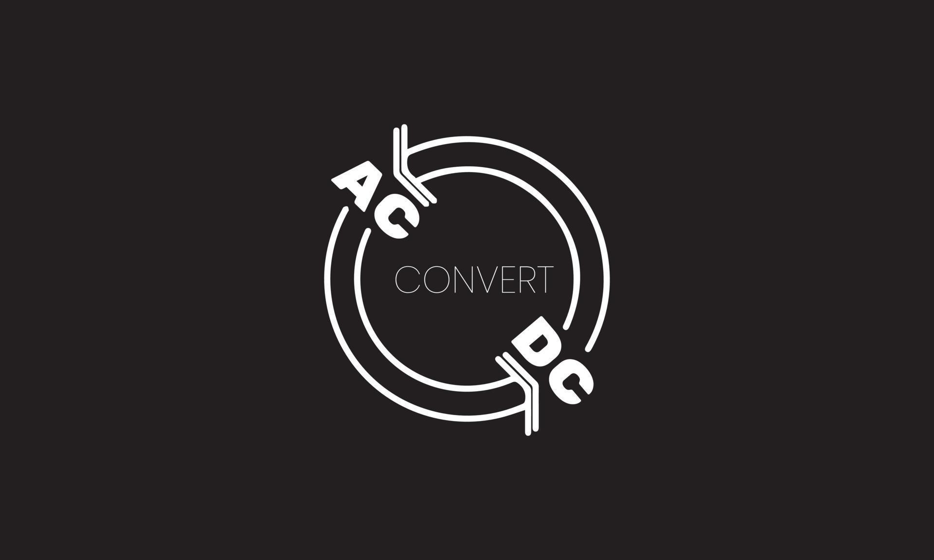 Direct and Alternating Current DC and AC Convert Symbol Sign, Vector Illustration, Isolate On ...