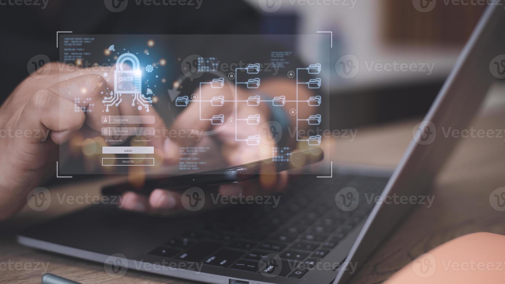 Concept Of Cyber Security Information Security And Encryption Secure Access To Users Personal