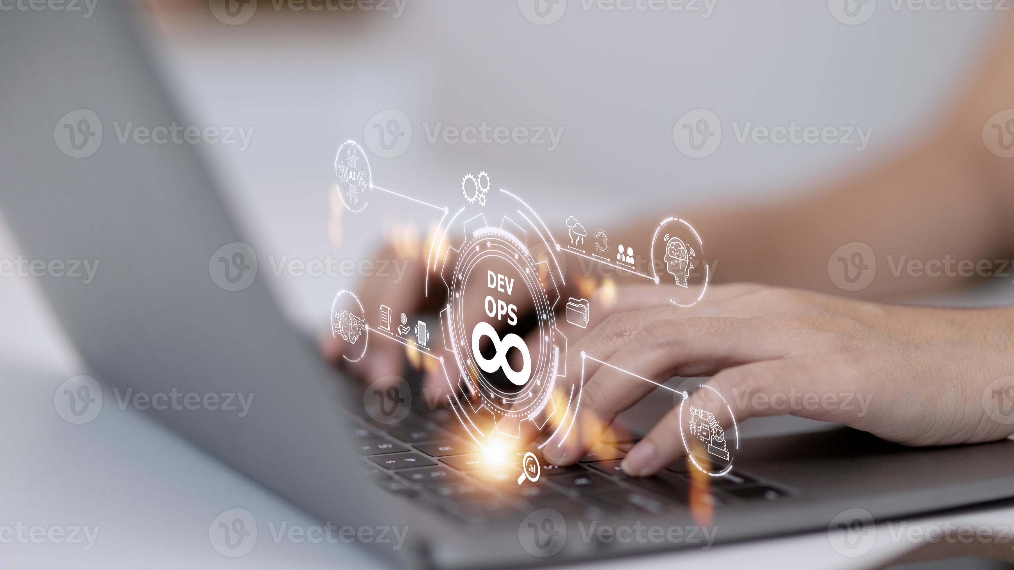 DevOps concept, software development and IT operations, agile ...