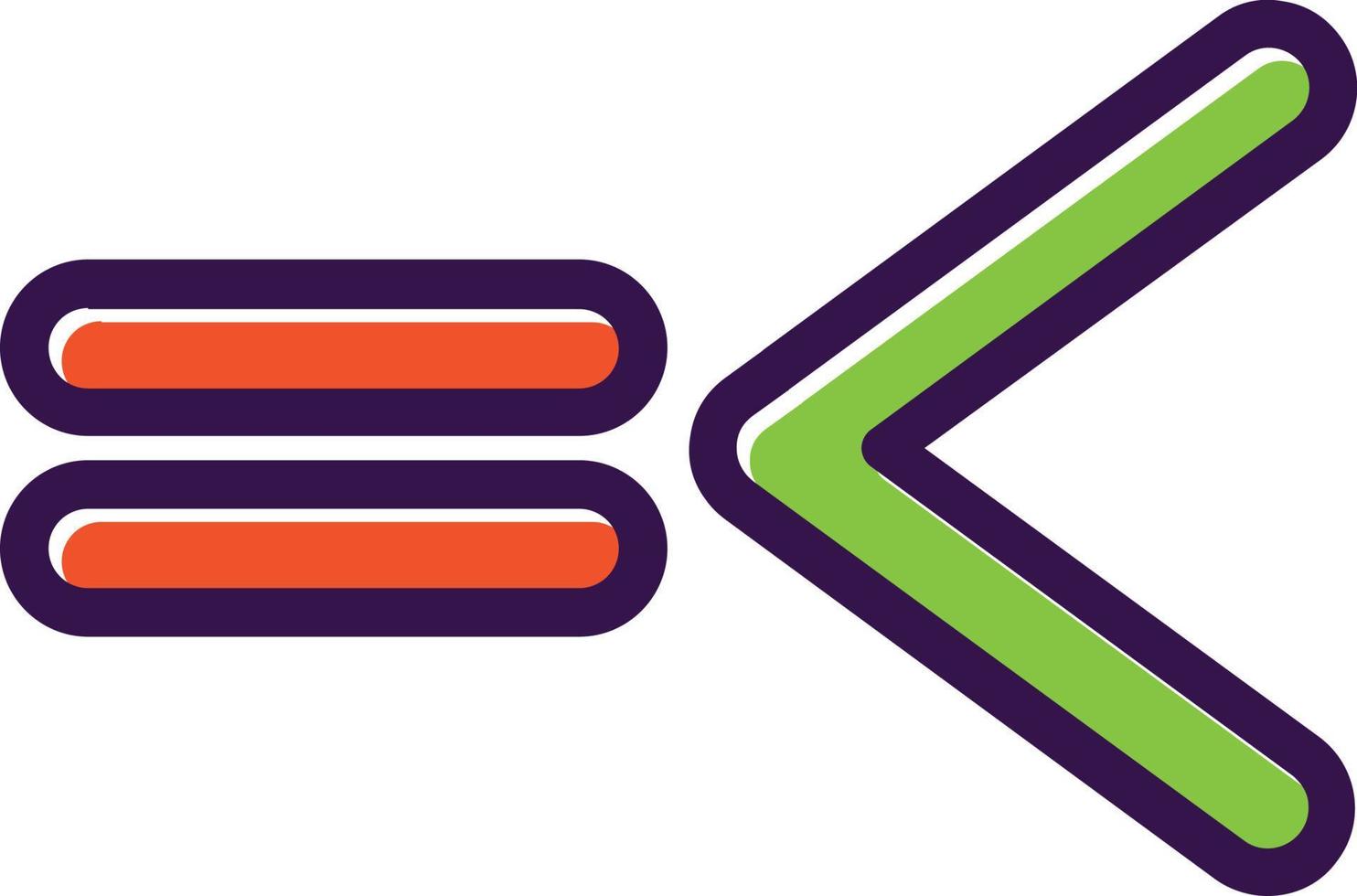 Less Than Equal Vector Icon Design 14892750 Vector Art at Vecteezy