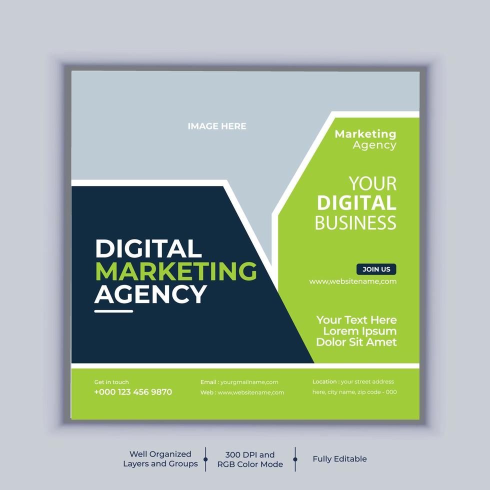 Digital marketing agency social media post banner design vector ... Digital marketing agency social media post banner design vector ...