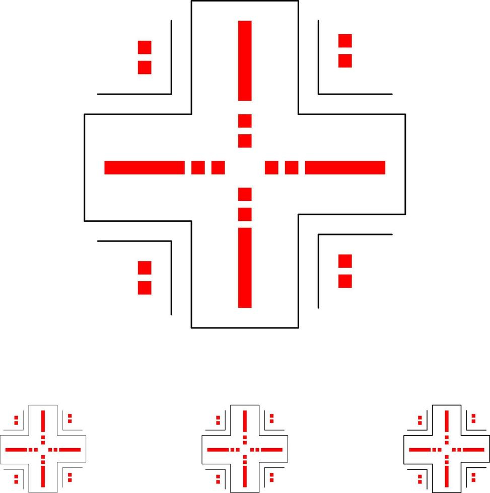 Computing Database Datacenter Mainframe Server Bold And Thin Black Line Icon Set 14896079 Vector