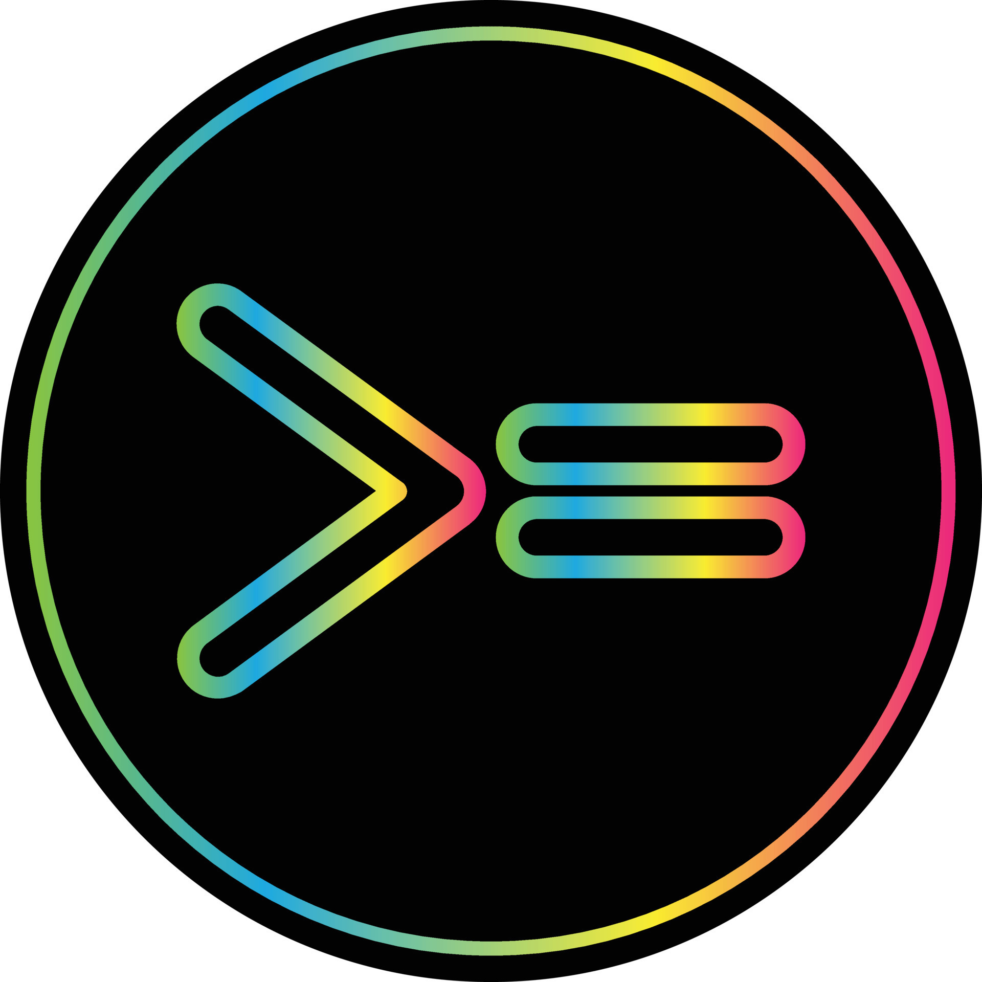 Greater Than Equal Vector Icon Design 14896233 Vector Art At Vecteezy