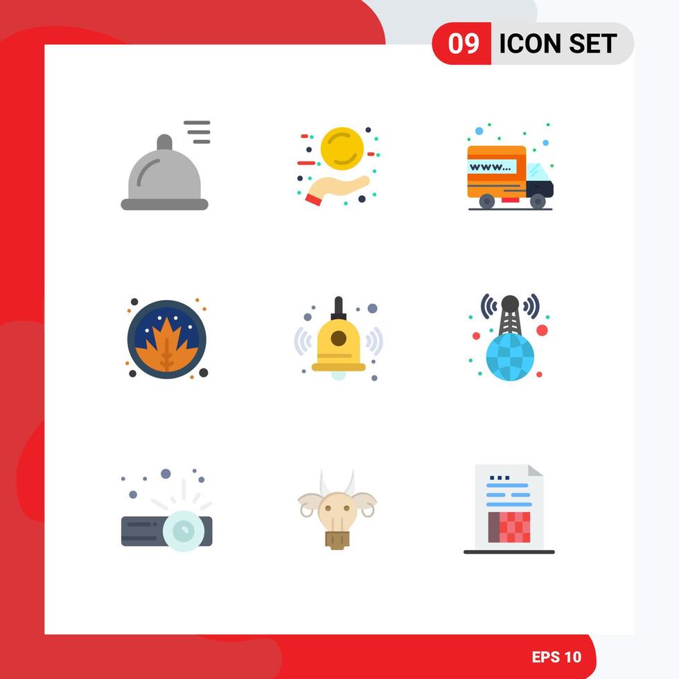 9 Universal Flat Colors Set For Web And Mobile Applications Bell Back