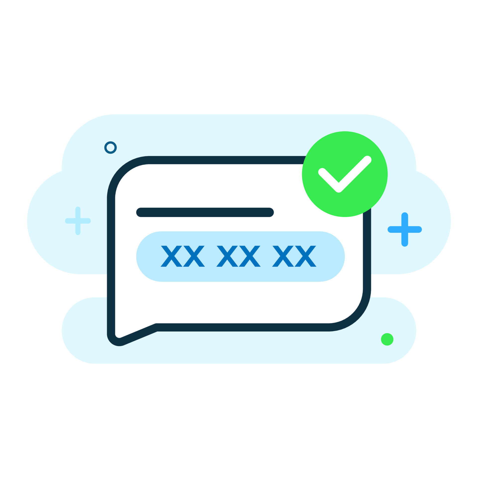 verification code has been send concept illustration flat design vector ...