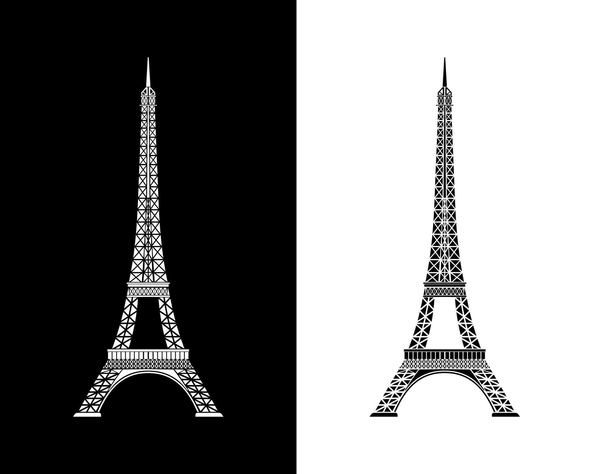 Eiffel tower isolated vector illustration, easy to edit and modify ...