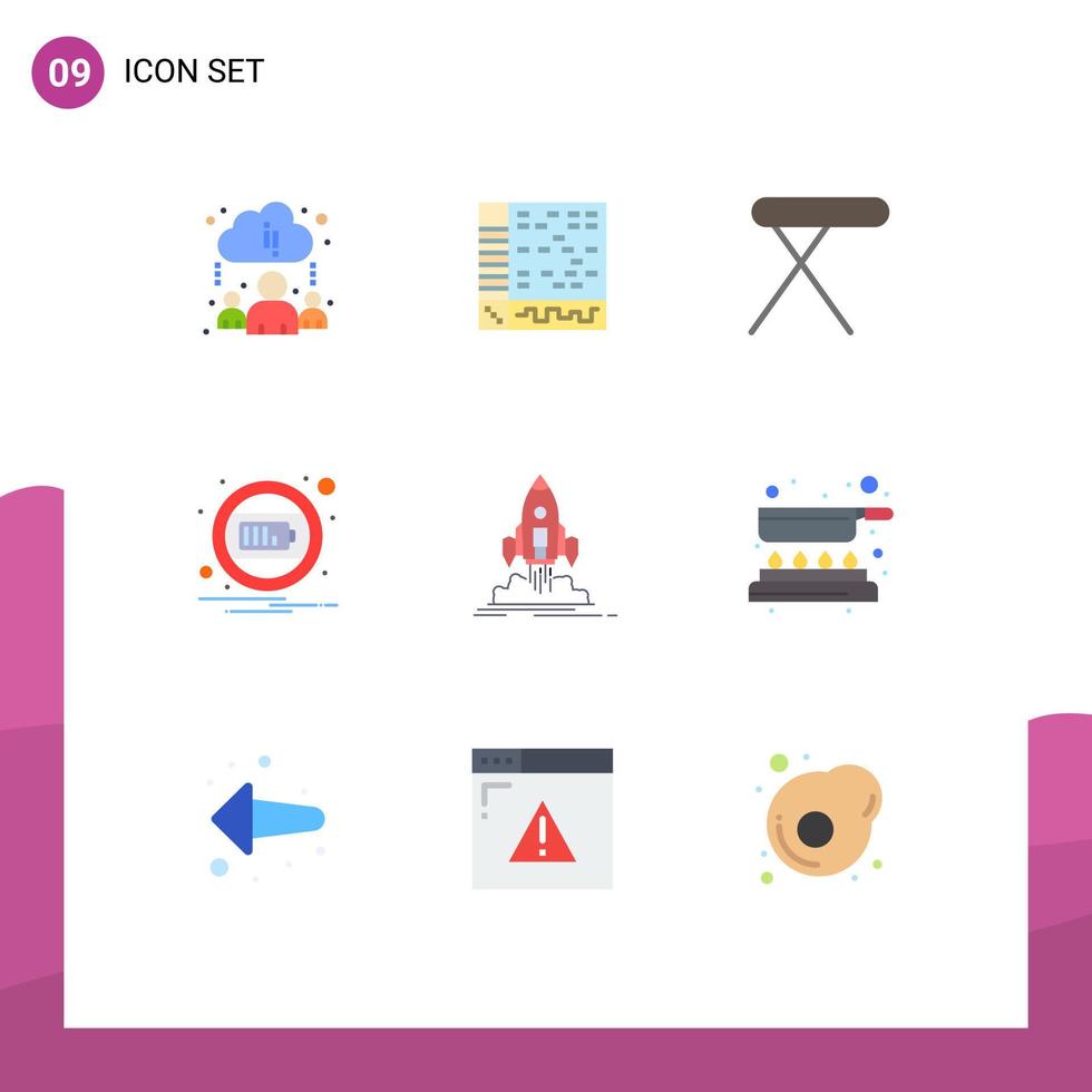 9 Universal Flat Colors Set For Web And Mobile Applications Mission Notification Appliances