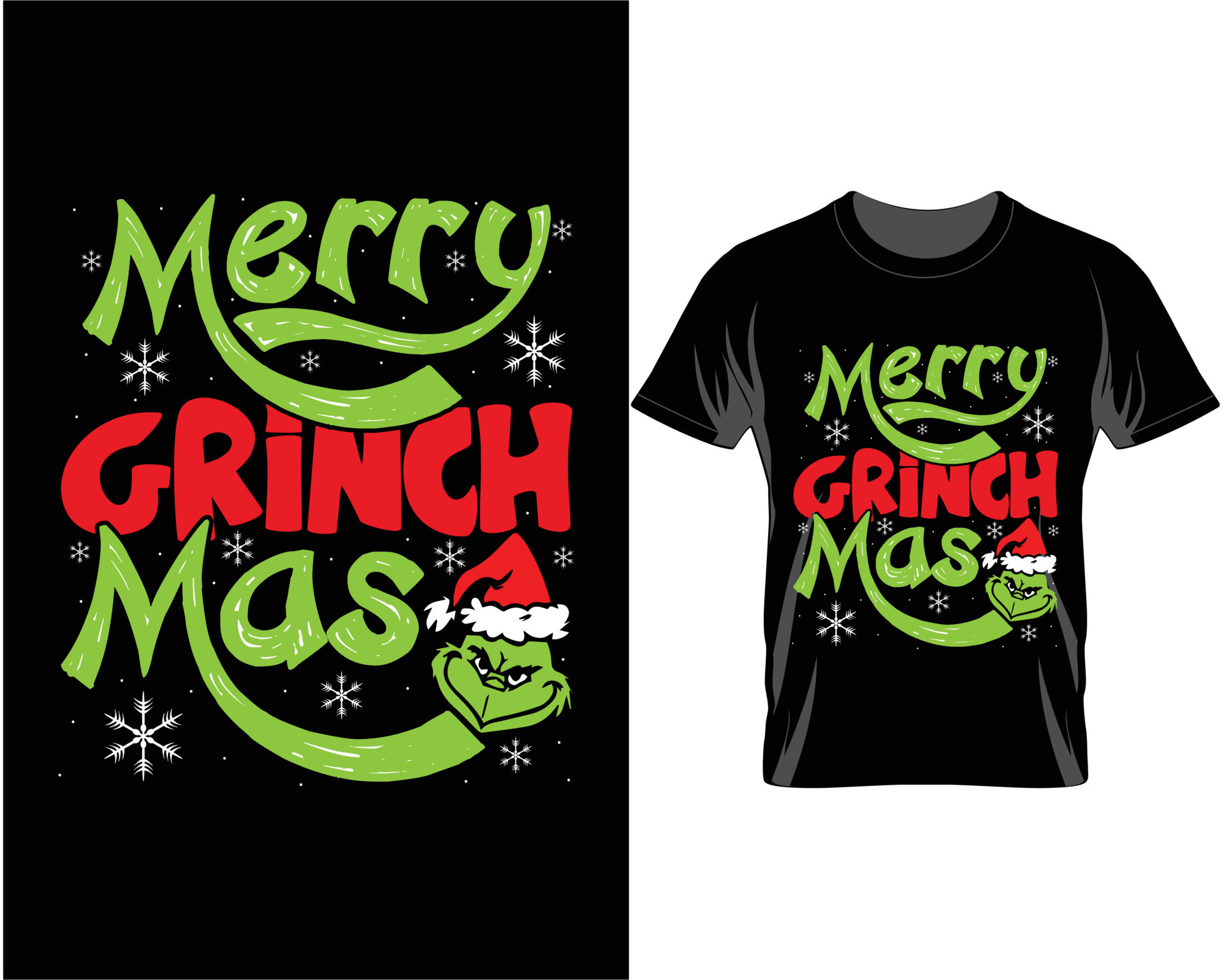 Feliz Grinch Mas Feo Navidad Camiseta Diseño Vector 14914590 Vector En Vecteezy